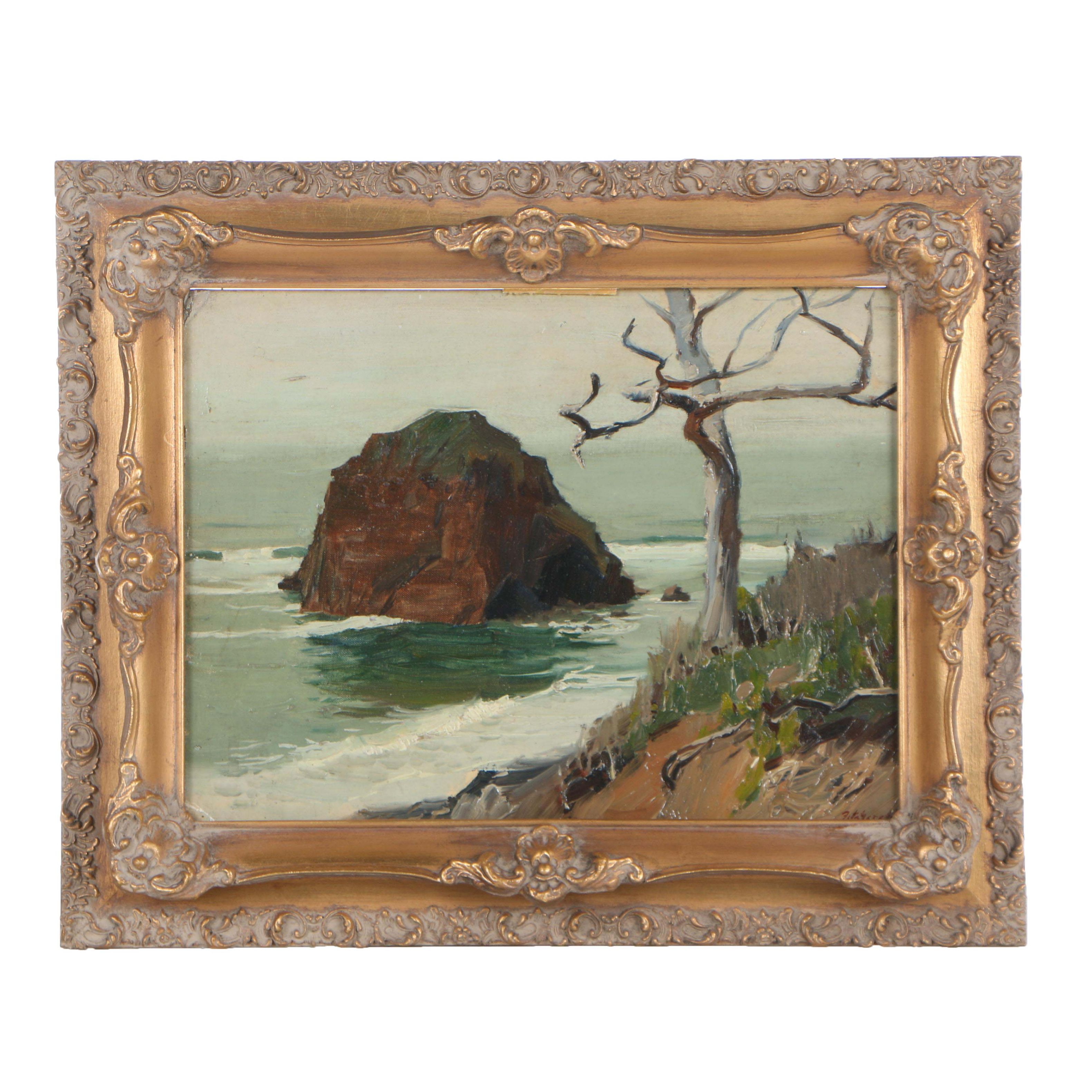 Edmond J. Fitzgerald Oil Painting "Oregon Coast" | EBTH
