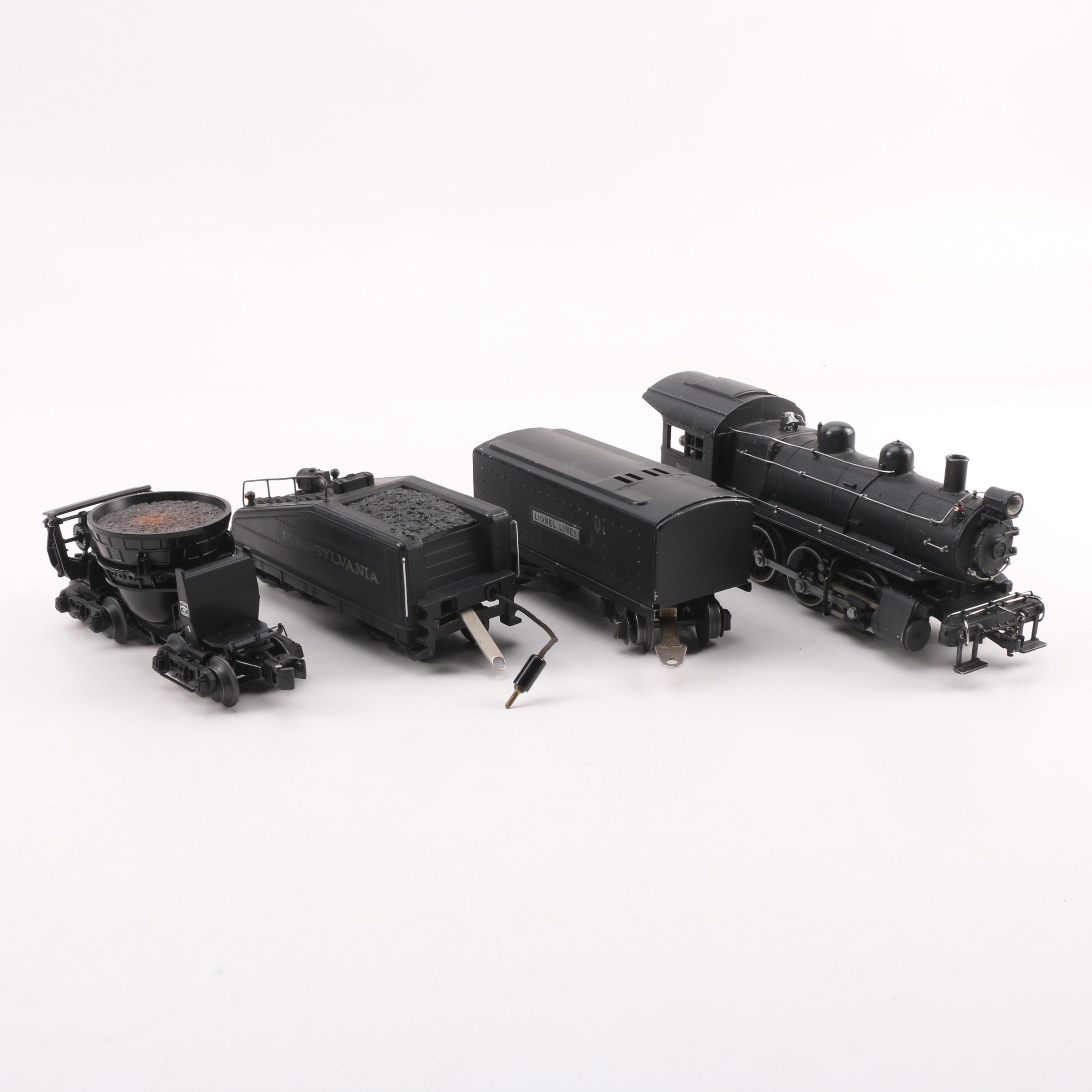 Lionel Pre-War 701 Steam Switcher and 701T Tender with Post-War Cars, c ...