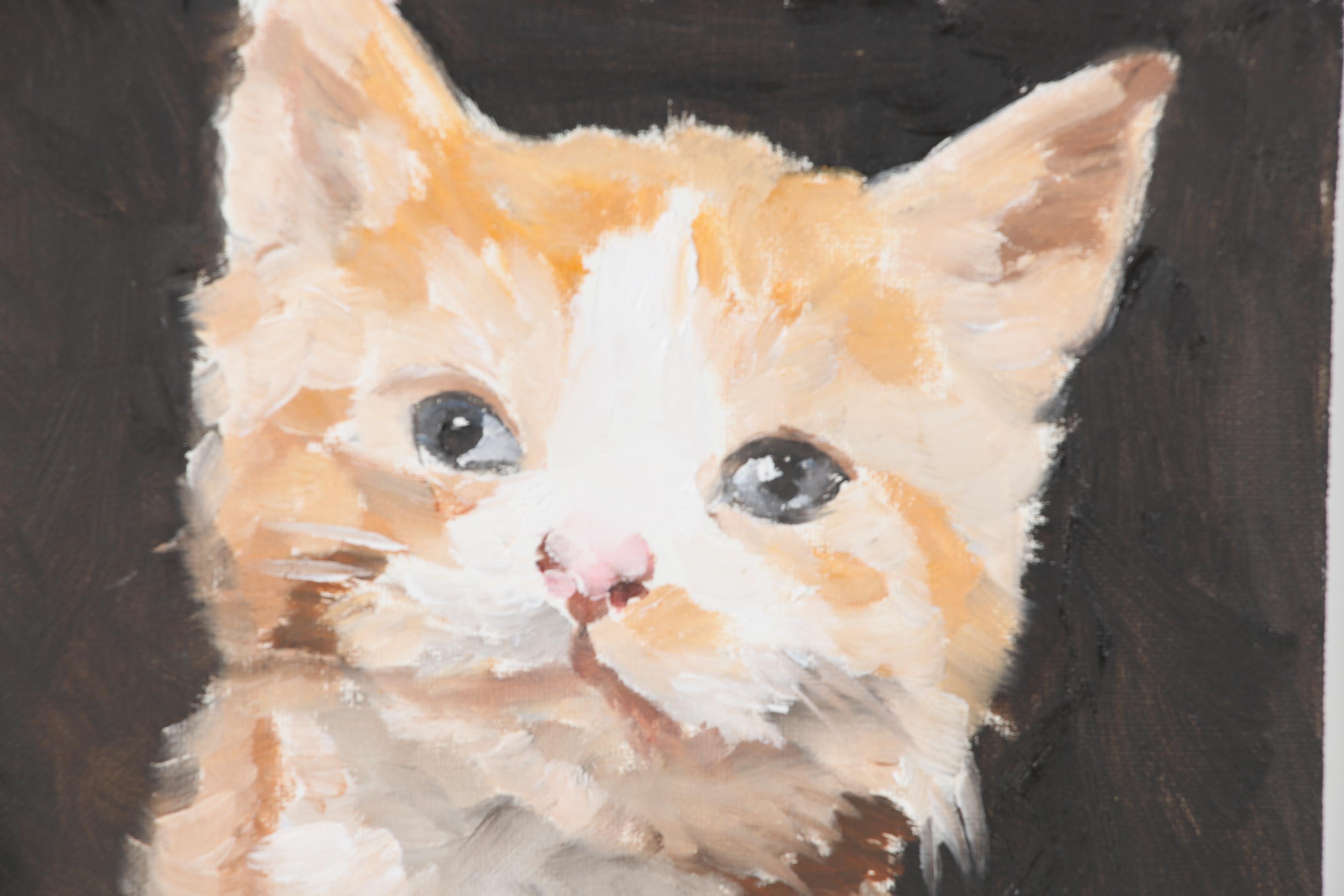 James Coates Oil Painting of a Kitten | EBTH