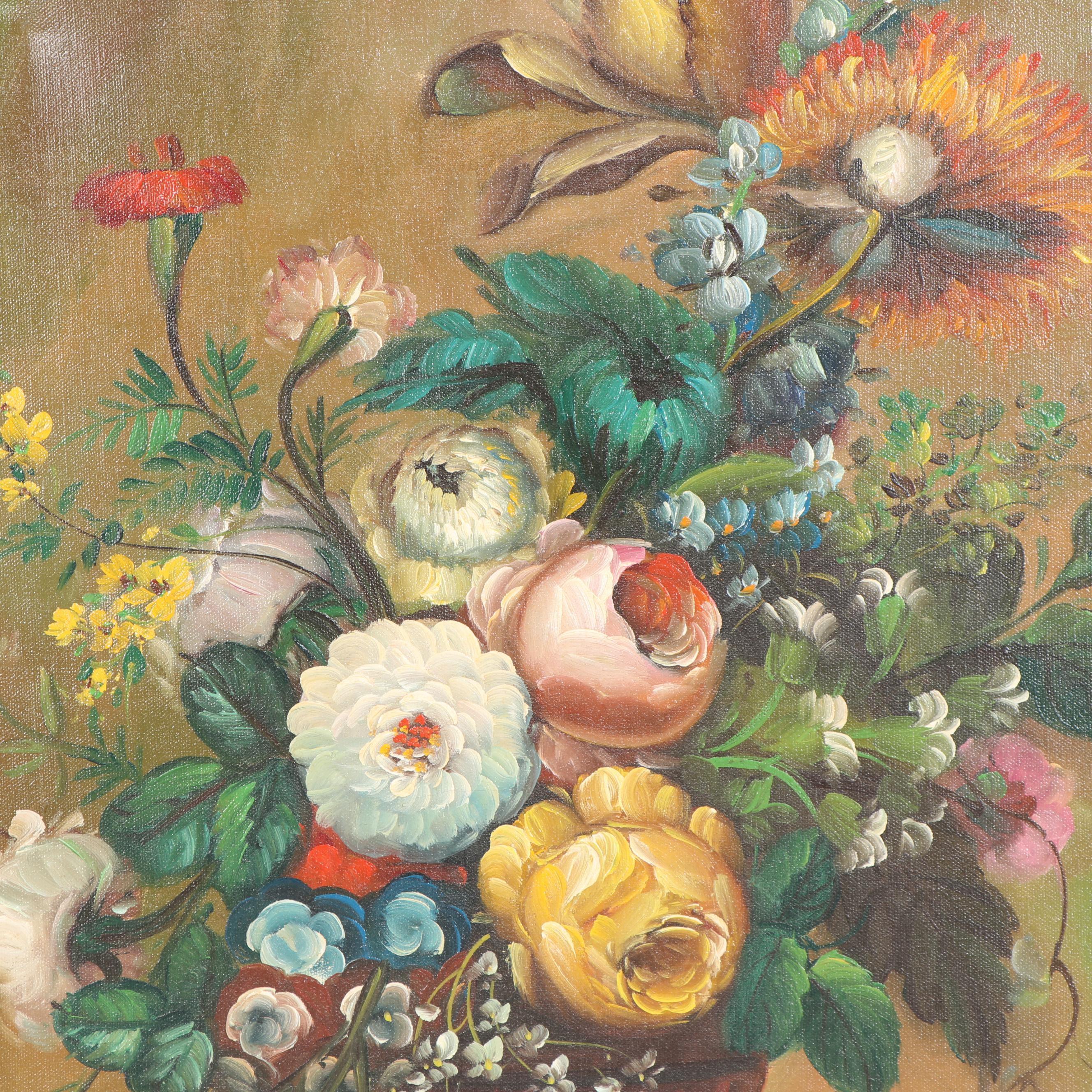 Nancy Lee Oil Painting of Floral Still Life | EBTH