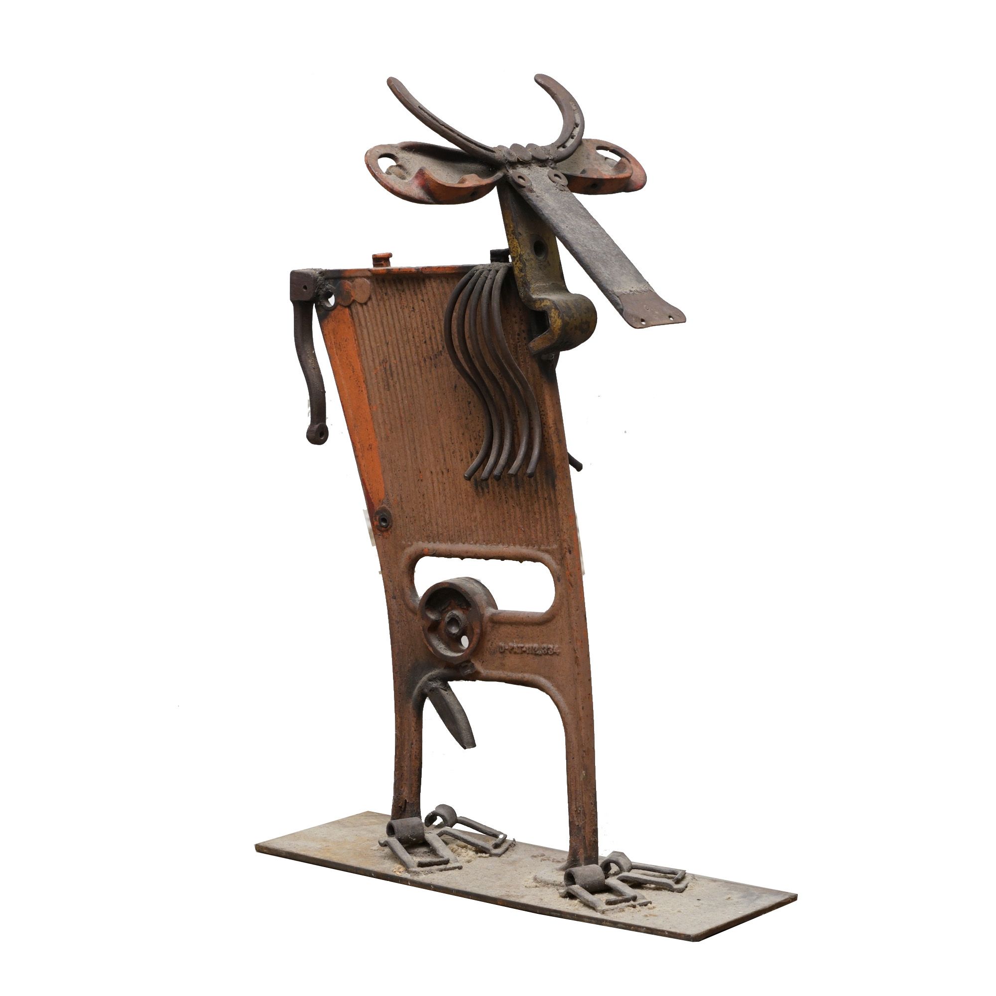 Bill Heise Welded Metal Cow Sculpture | EBTH