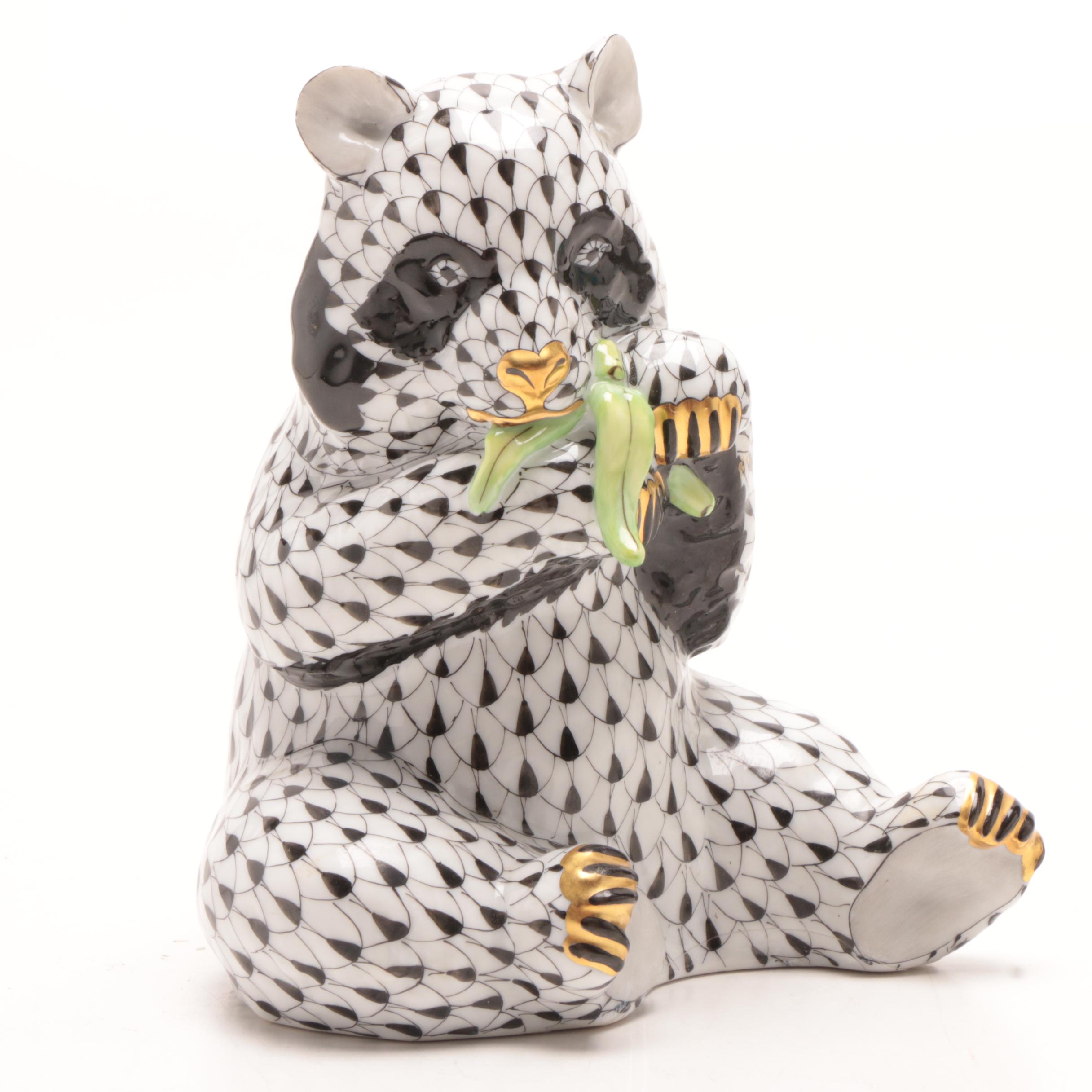 Herend Panda and Kangaroo Porcelain Figurines | EBTH