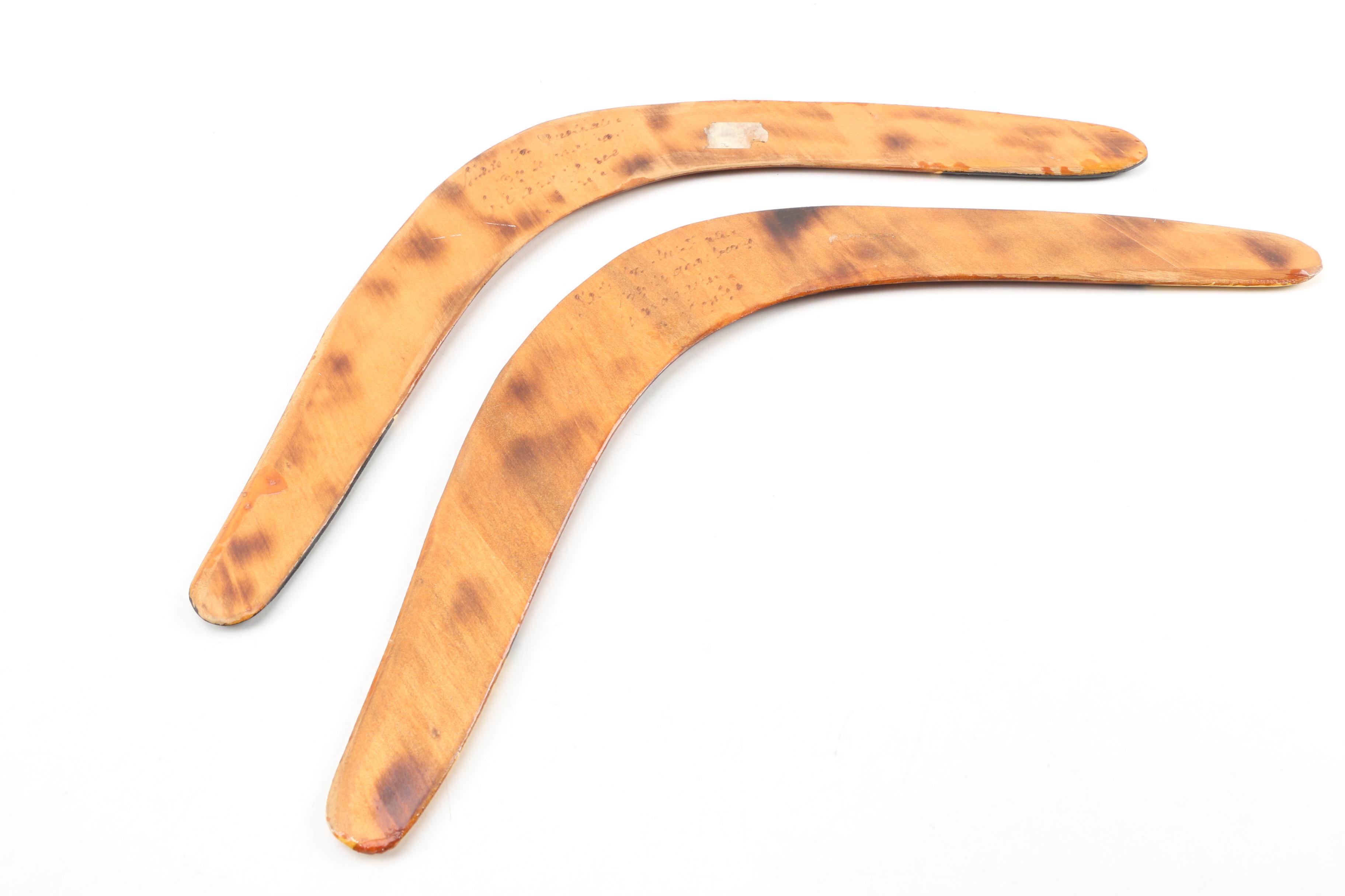 Signed Handmade Australian Boomerangs | EBTH