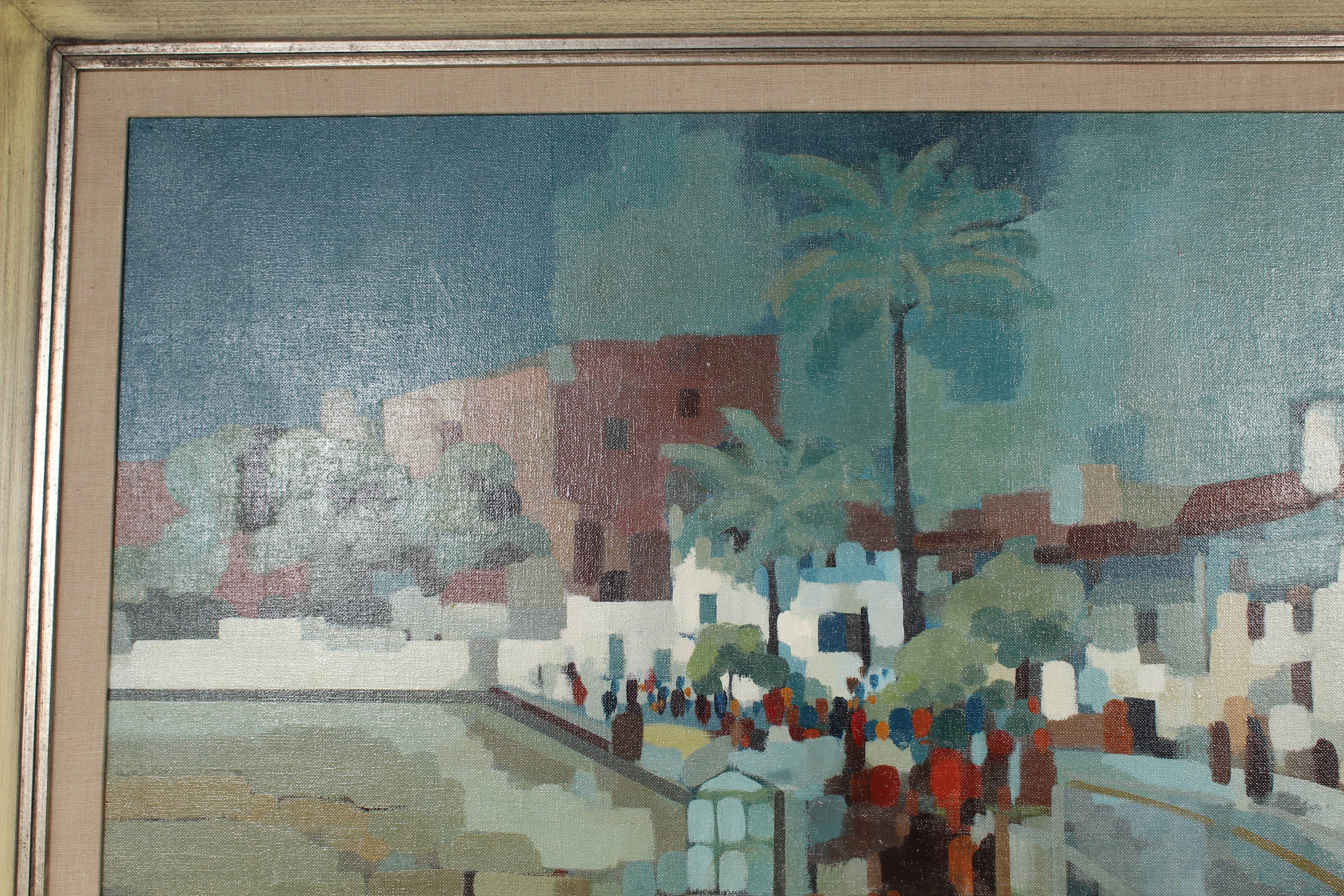 Robles Oil Painting "Street Scene | EBTH