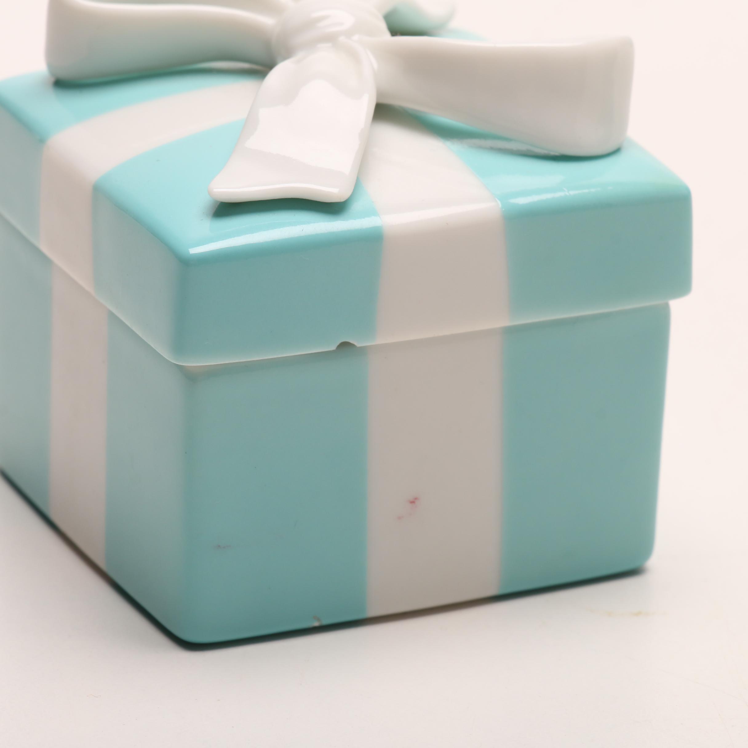 Tiffany & Co. Porcelain Blue Trinket Box | EBTH