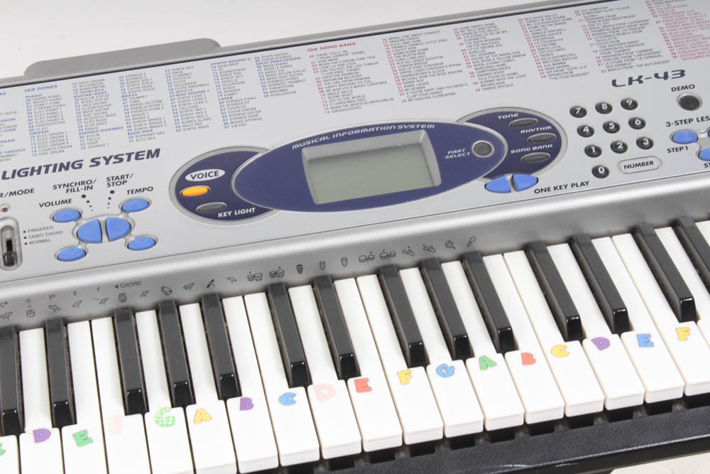 Casio "LK-43" Lighted Keyboard with Stand | EBTH