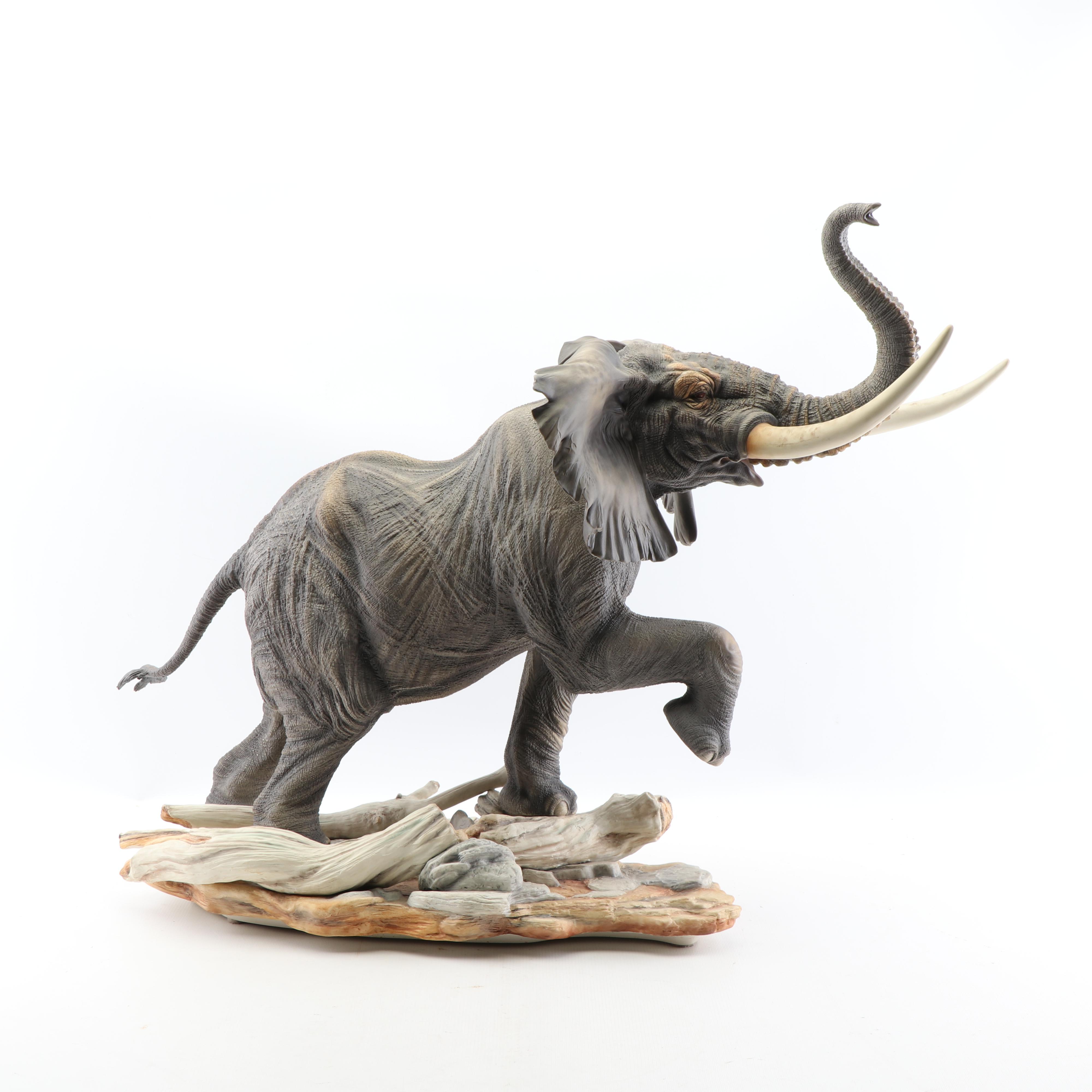 Boehm Limited Edition Porcelain "Bull Elephant" Figurine, Late 20th ...