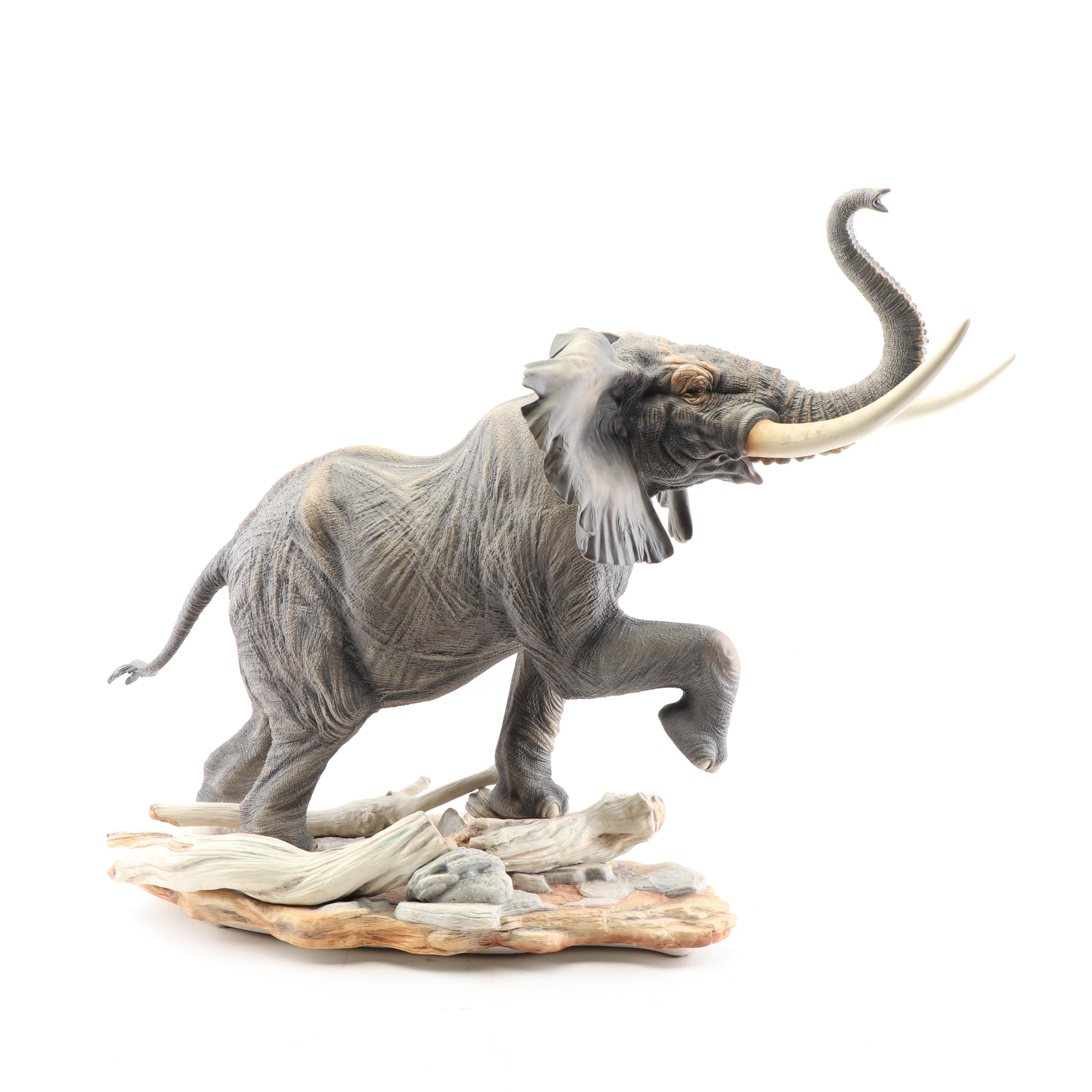 Boehm Limited Edition Porcelain "Bull Elephant" Figurine, Late 20th ...