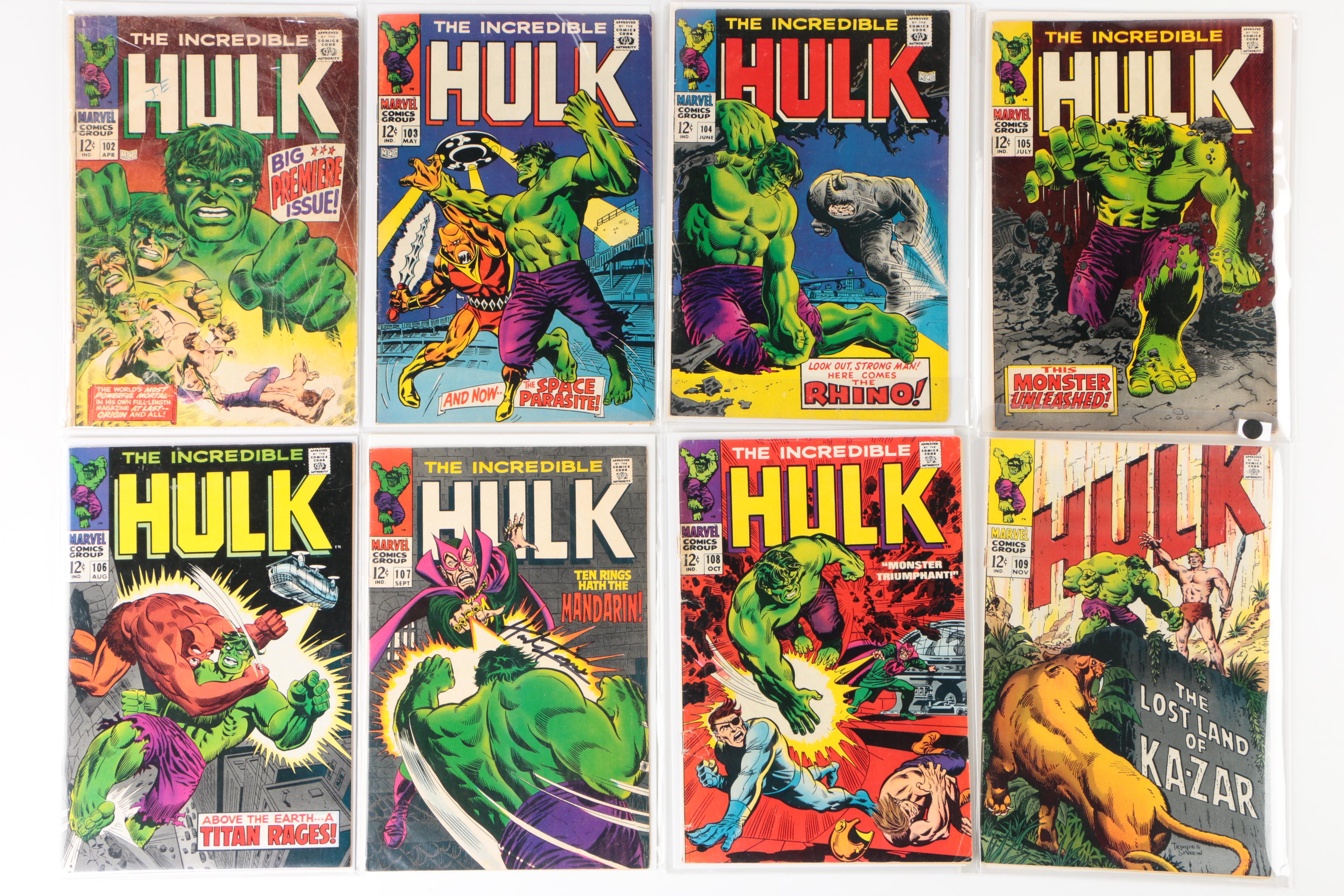 1968-1974 "The Incredible Hulk" Issues #102-180, Featuring Issue #180 ...