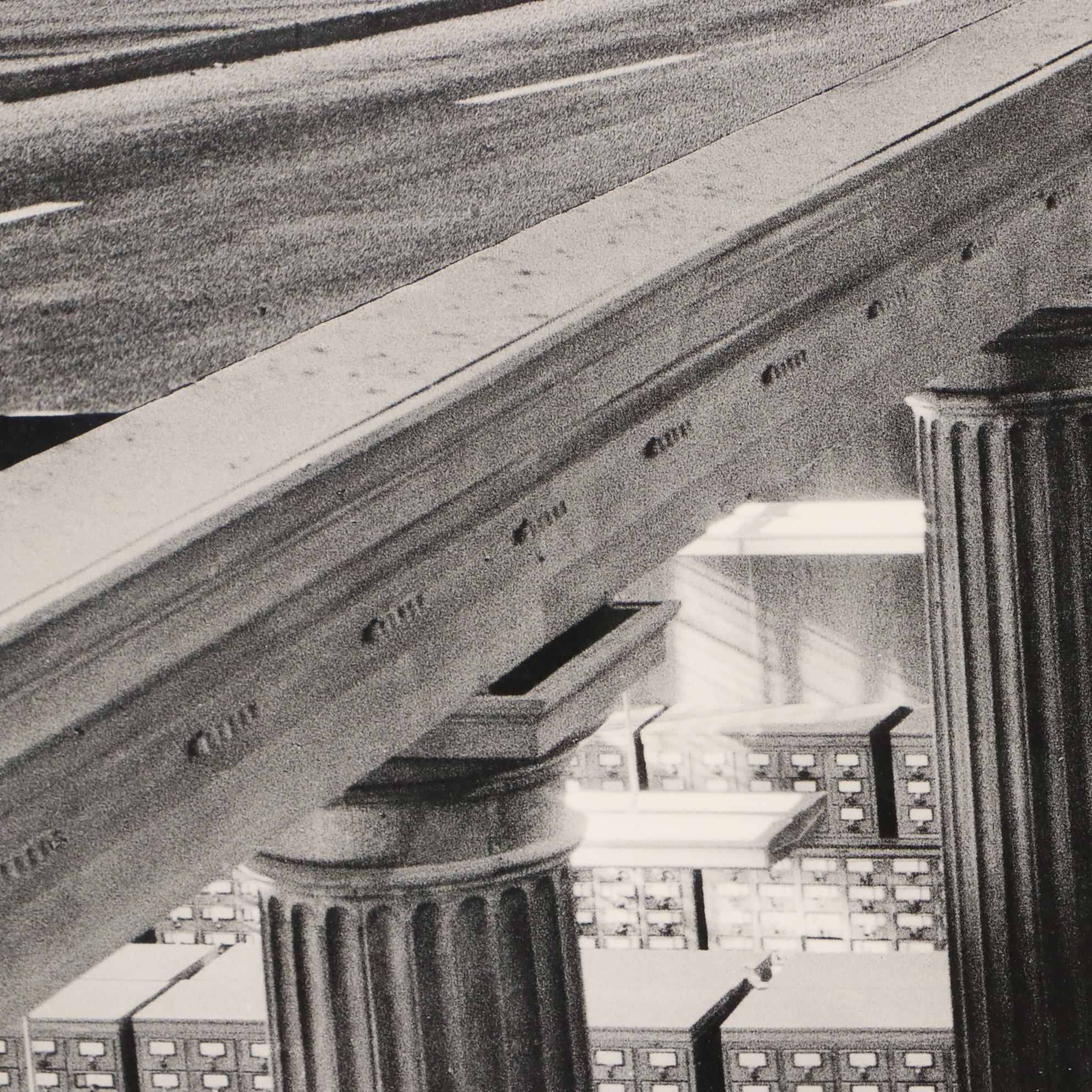 Offset Lithograph after Scott Mutter of Surreal Cityscape Photomontage ...