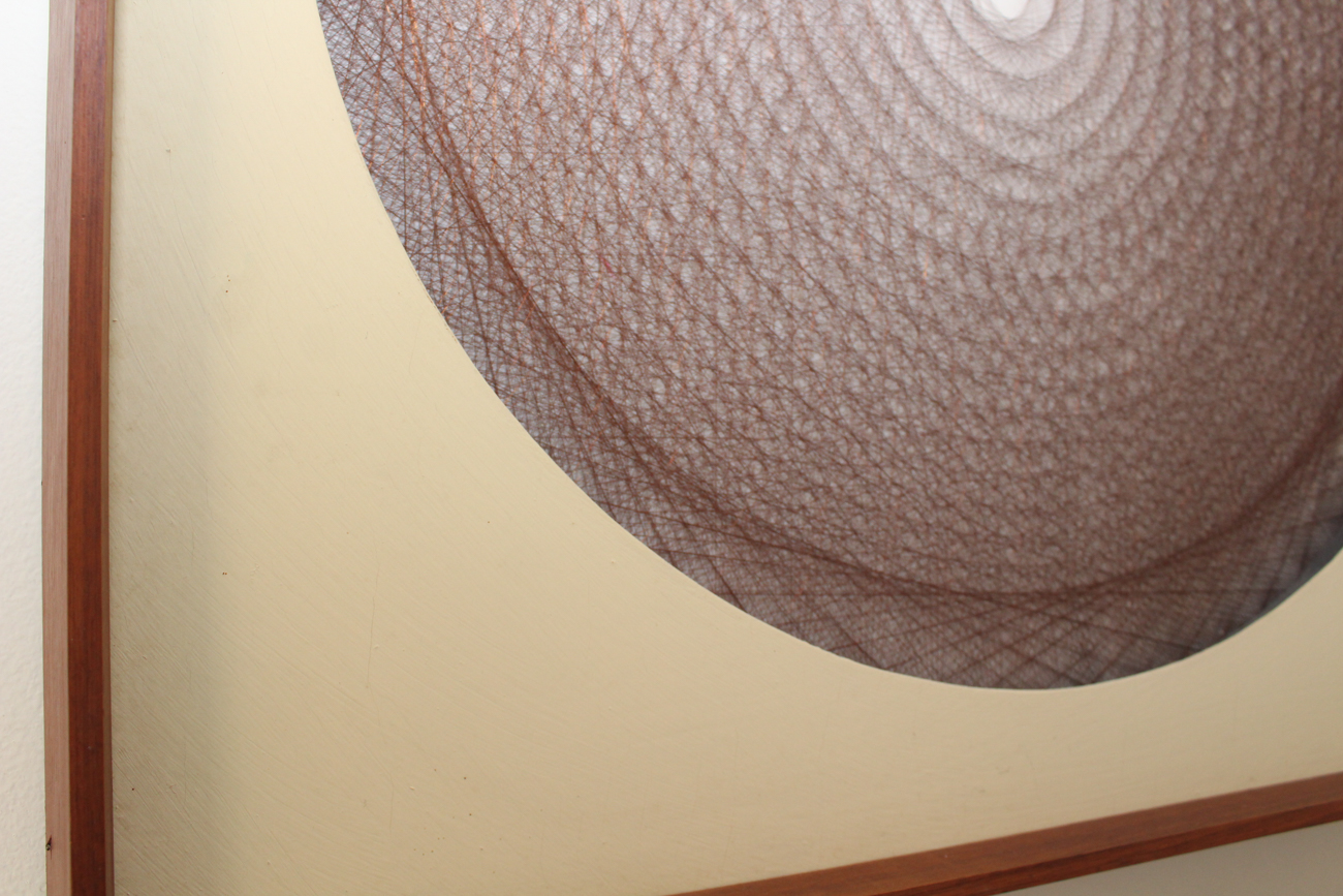 Framed Mid Century Optical Illusion String Art | EBTH