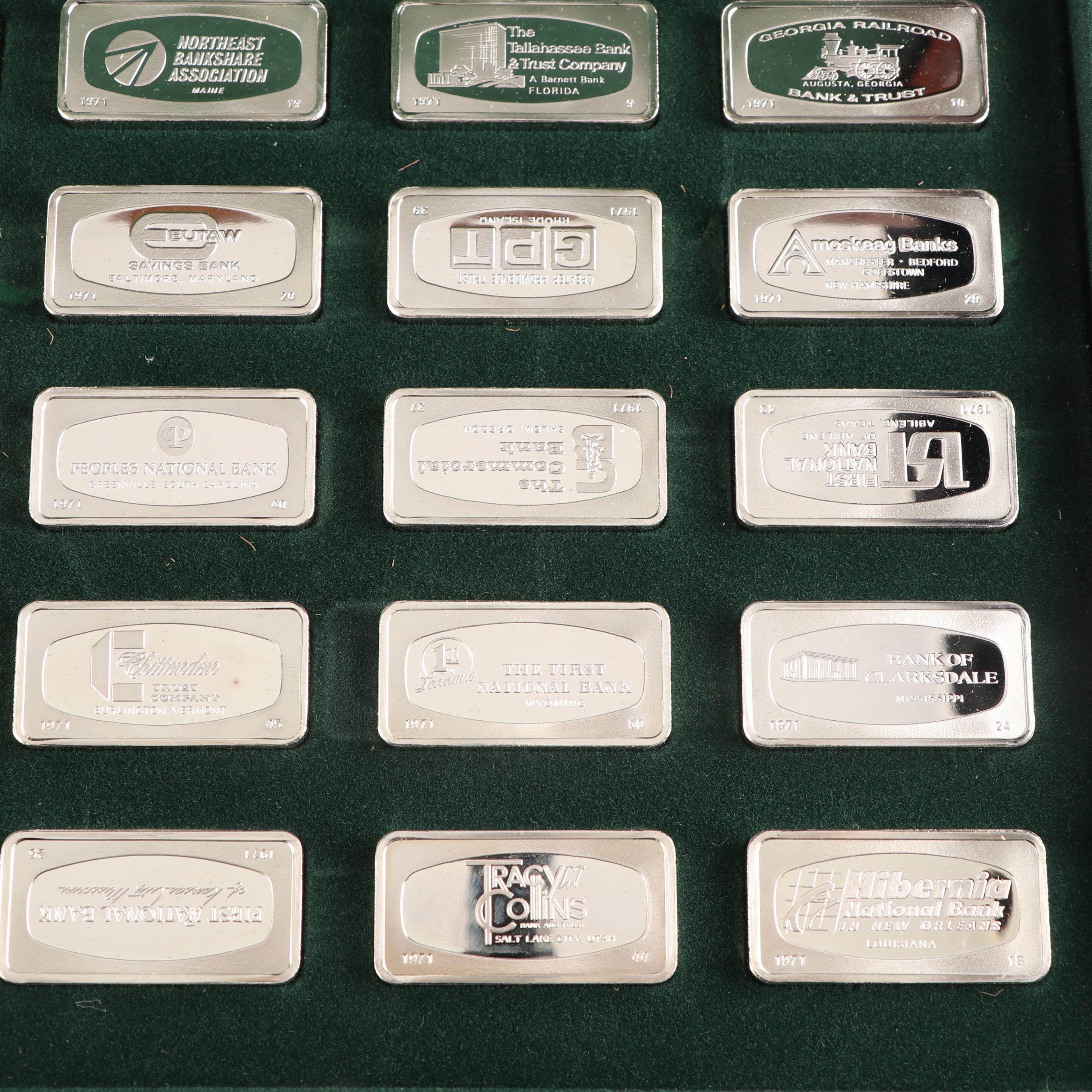 Franklin Mint 50-State Collection of 1971 1000 Grain Sterling Silver ...