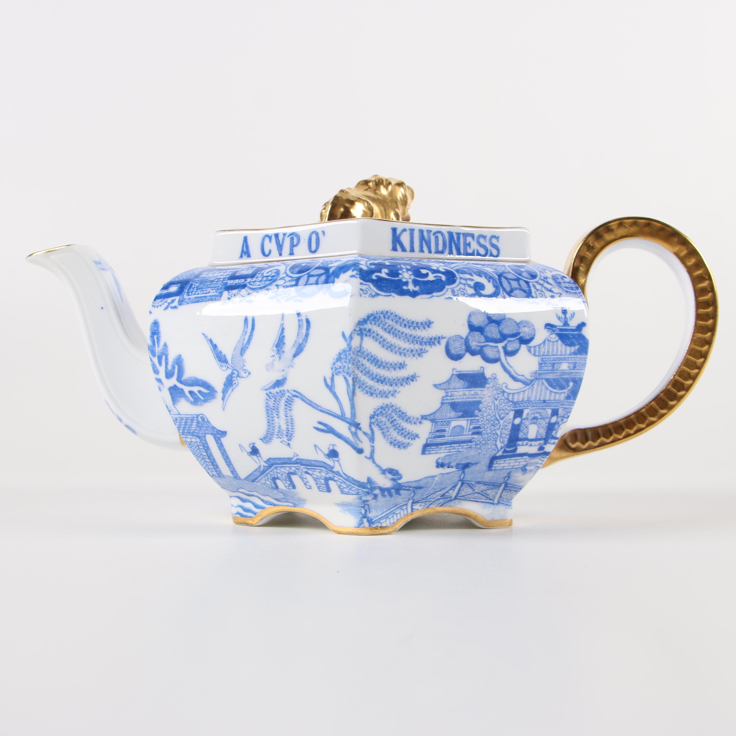 Copeland Spode for Tiffany & Co. Blue Willow "Auld Lang Syne" Tea Set ...