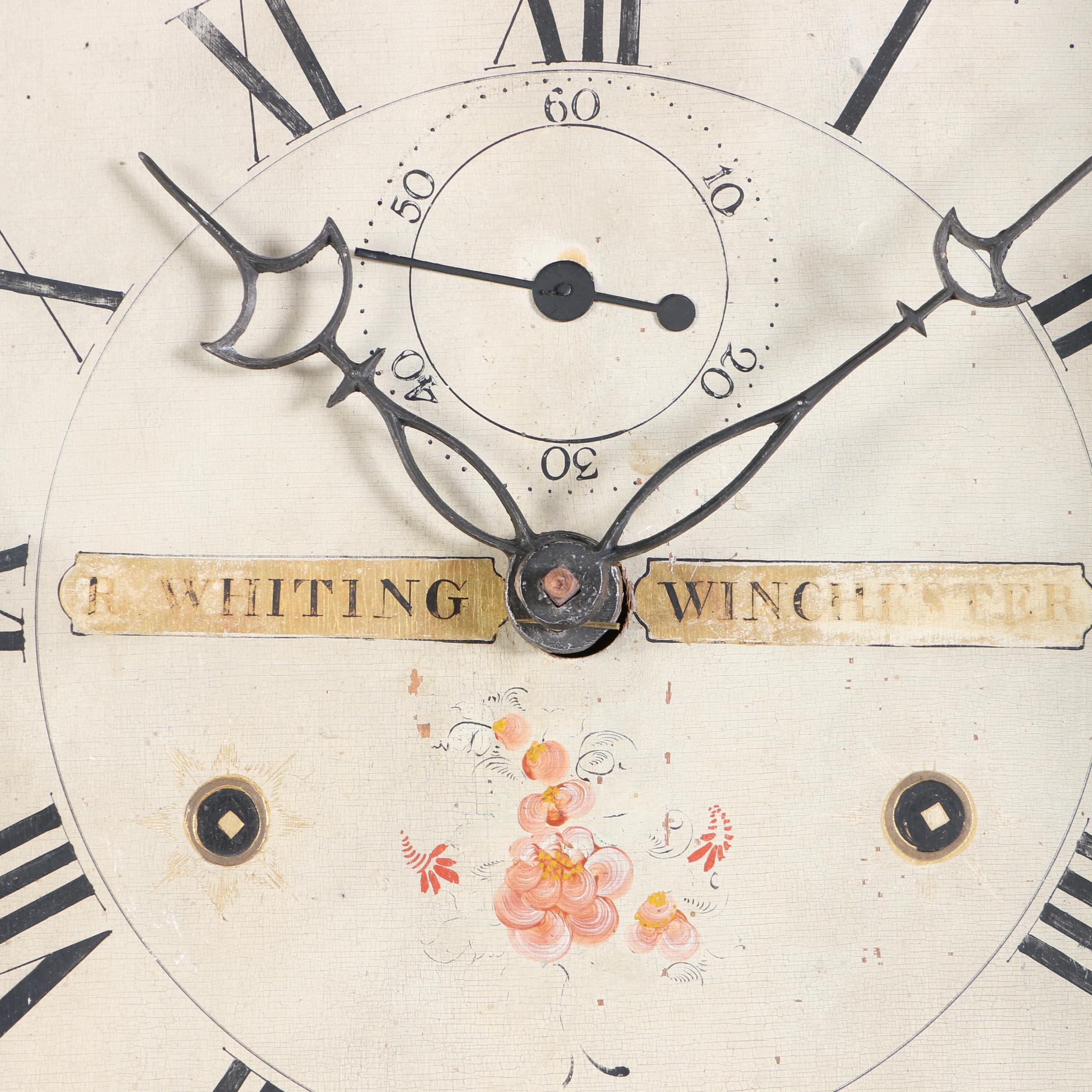 Federal Cherrywood, Maple, and Mahogany Tall Case Clock by Riley ...