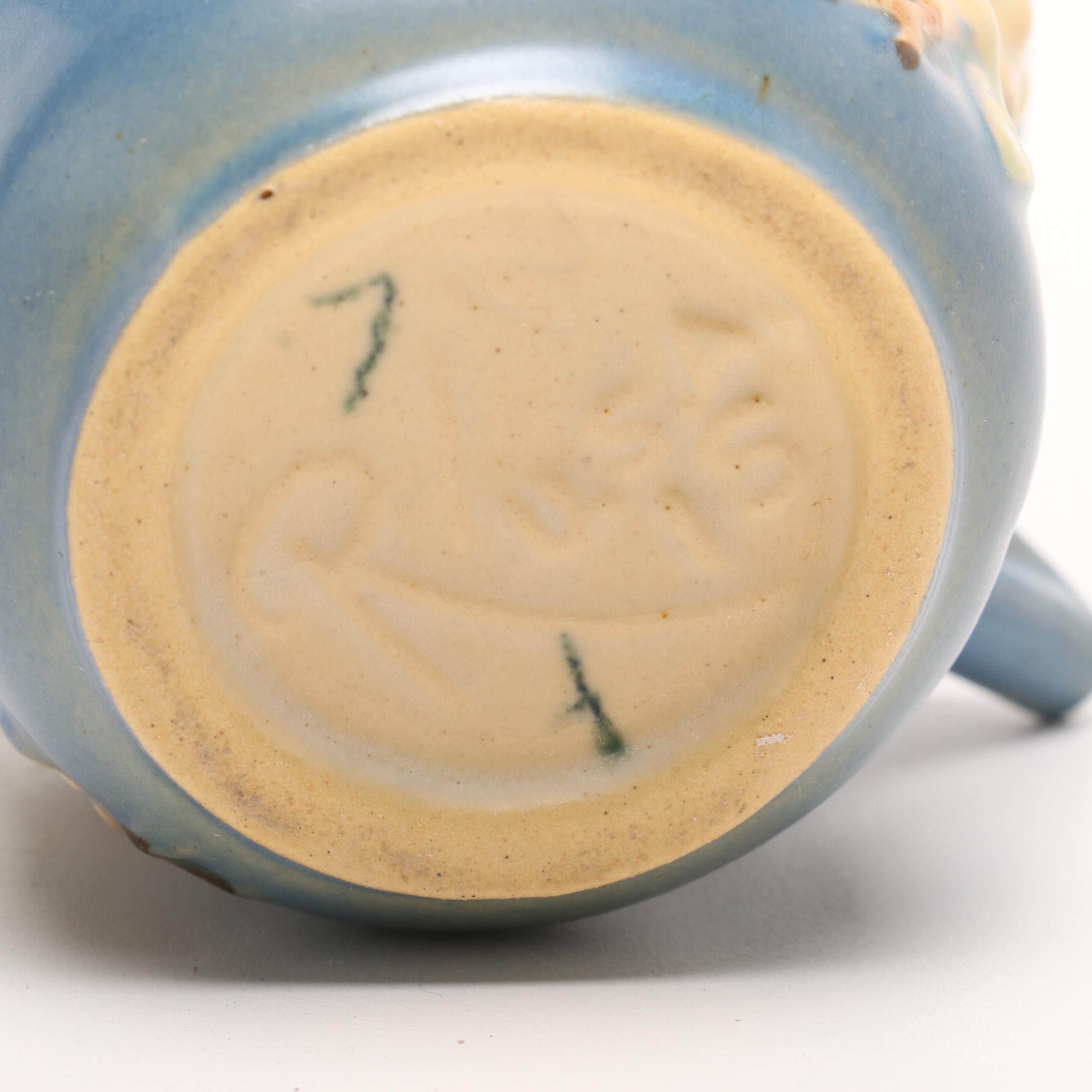 Roseville Pottery "Snowberry" Tea Set in Blue Glaze | EBTH