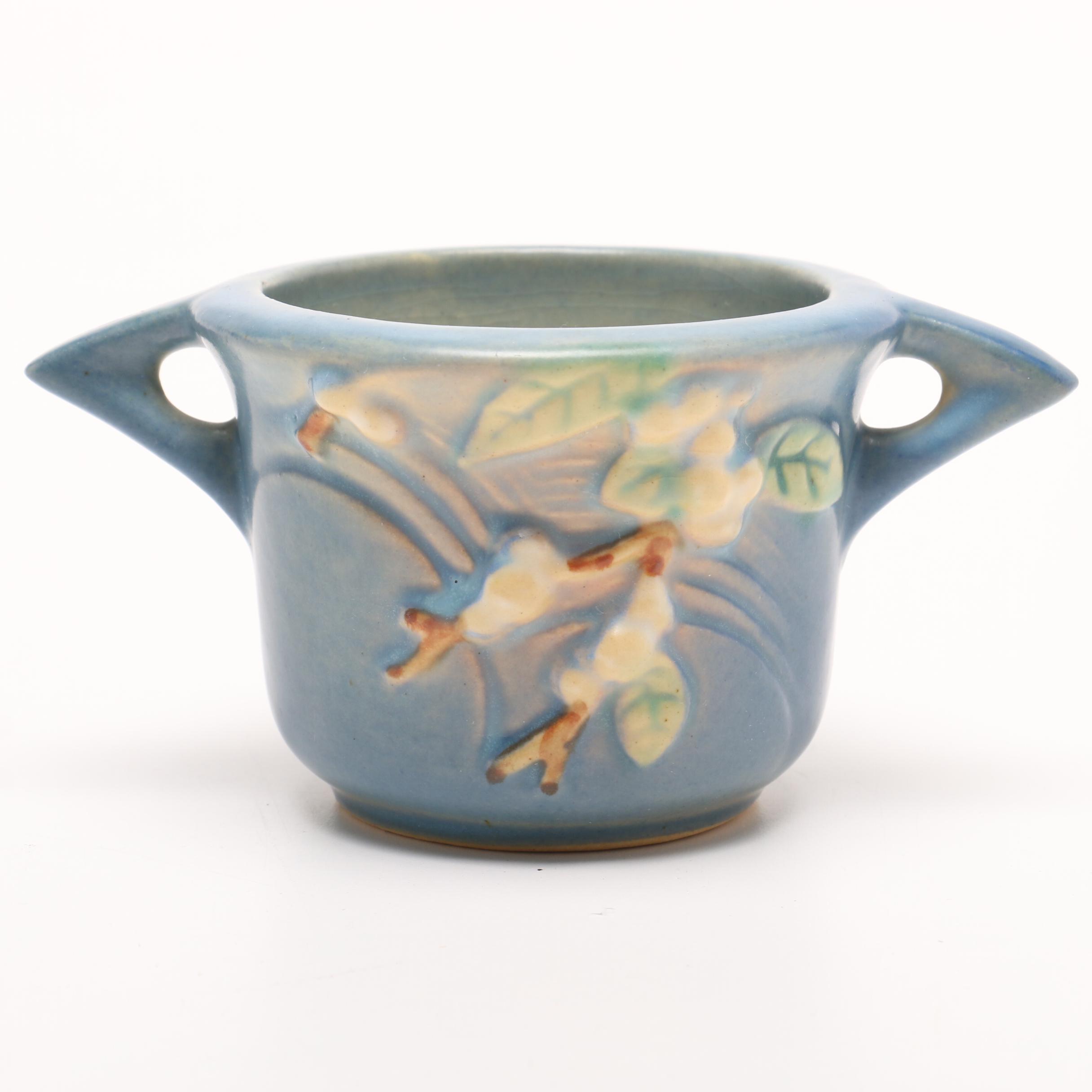 Roseville Pottery "Snowberry" Tea Set in Blue Glaze | EBTH