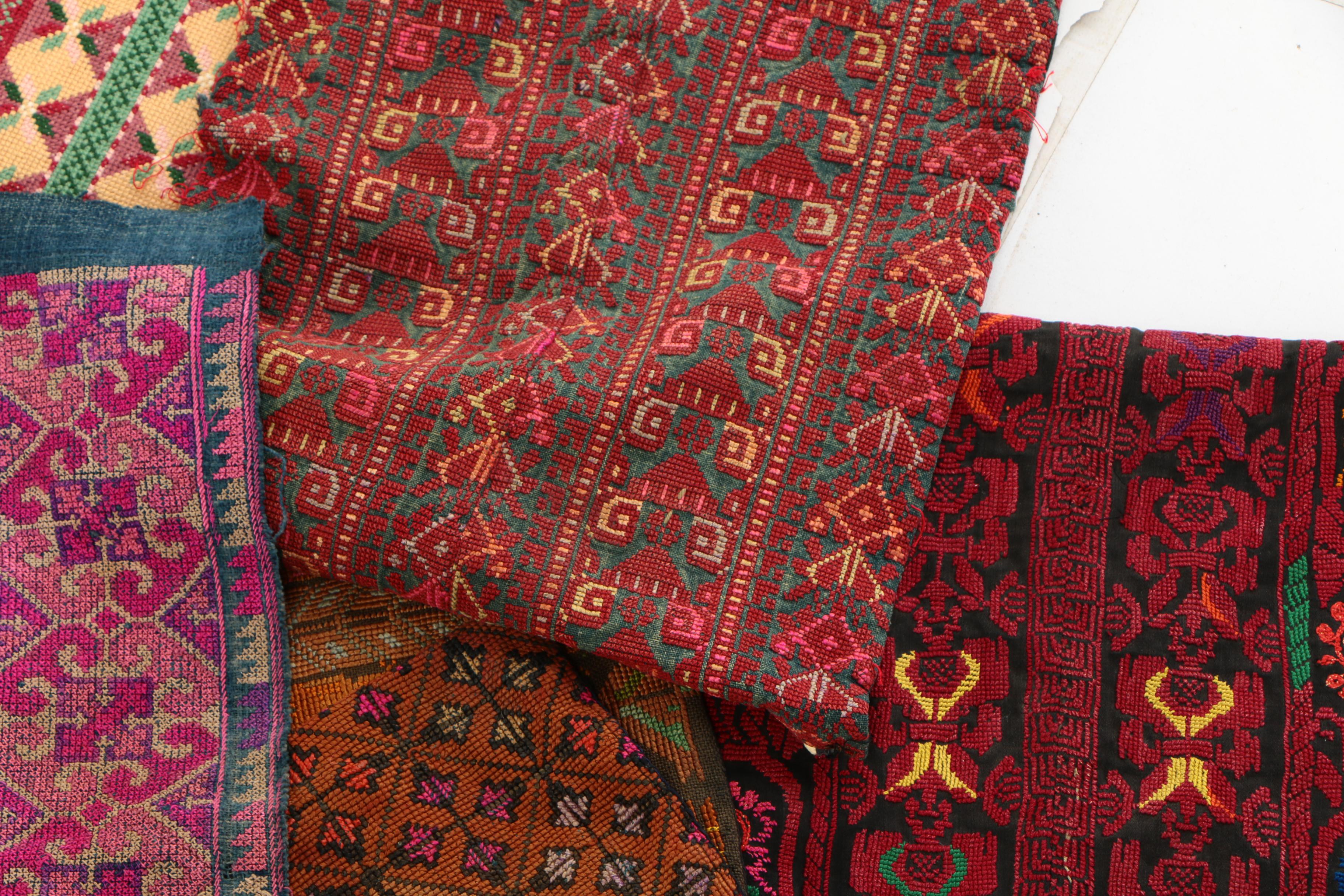 Palestinian Embroidered Vest and Textiles Including Middle Eastern ...