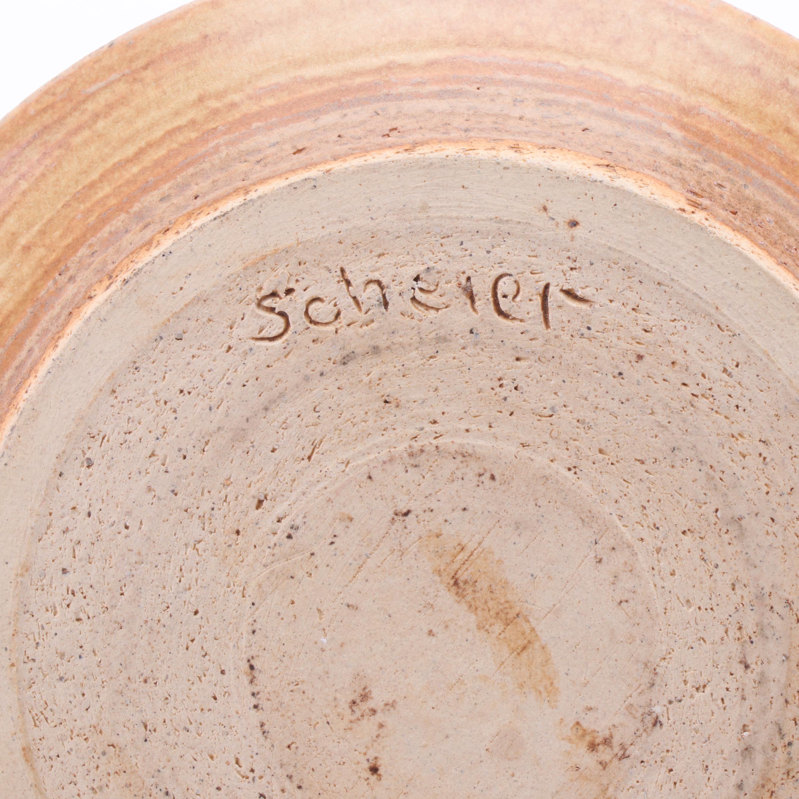 Edwin and Mary Scheier Abstract Stoneware Bowl, circa 1965 | EBTH
