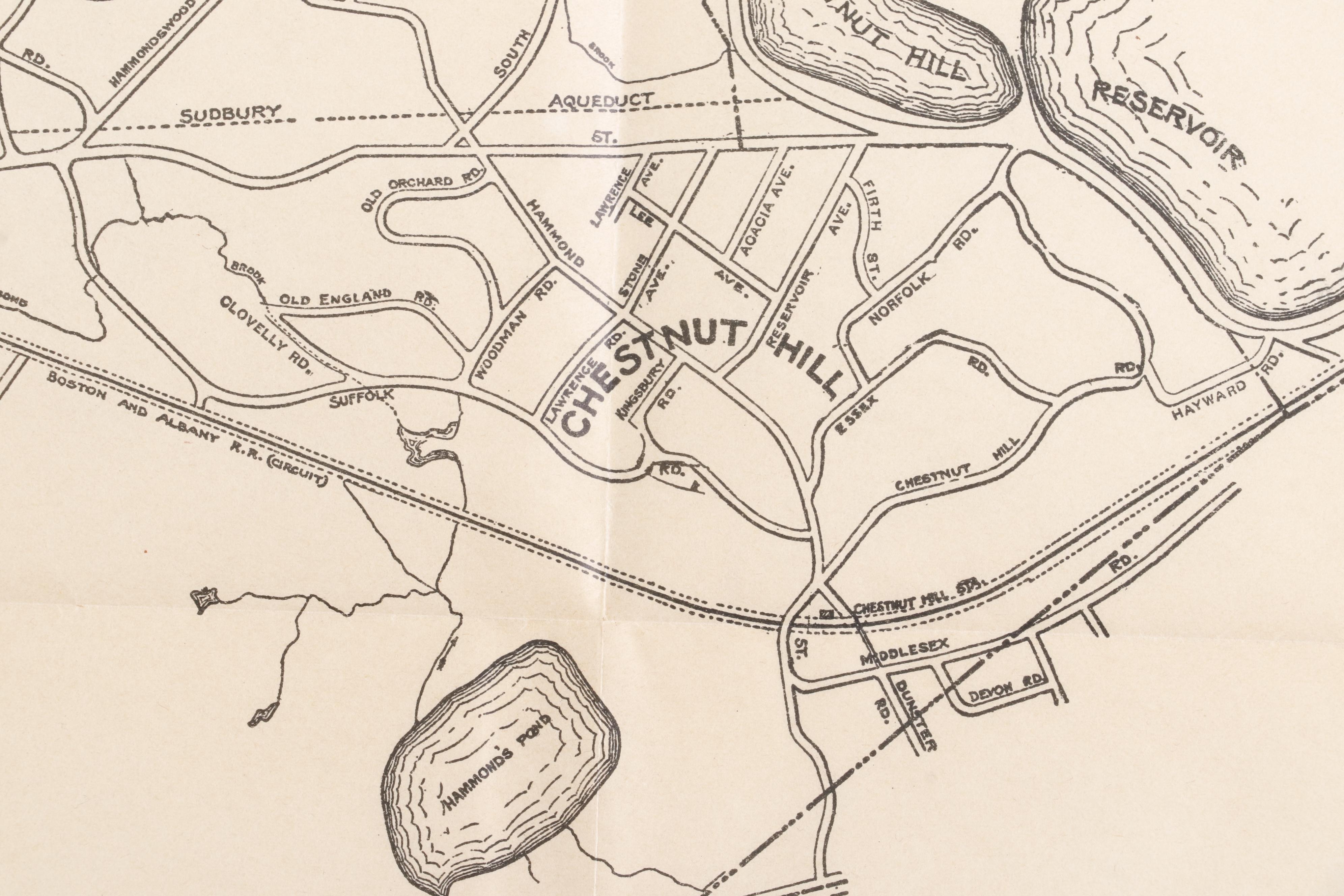 1909 City Map of Newton, MA | EBTH