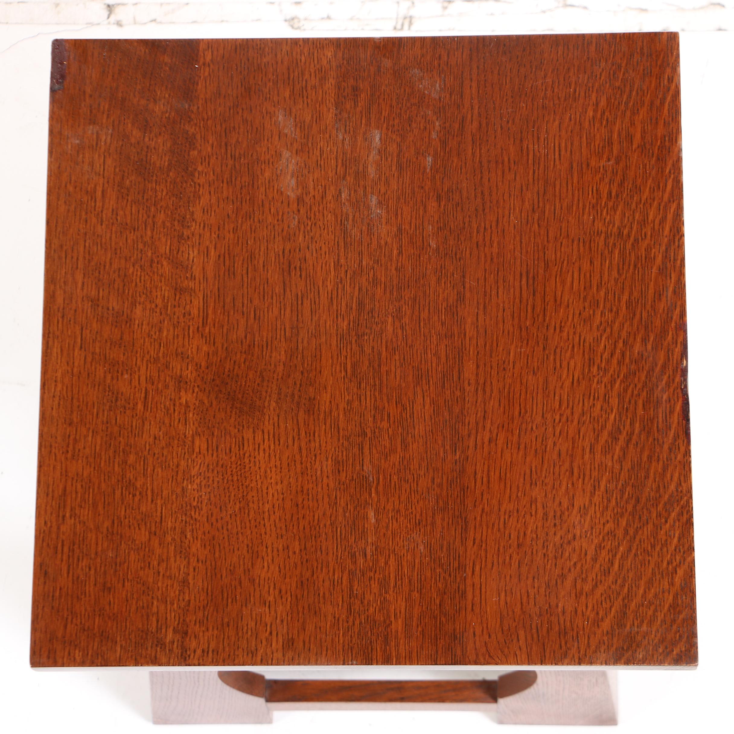 Contemporary Stickley Roycroft Oak Tabouret Table | EBTH