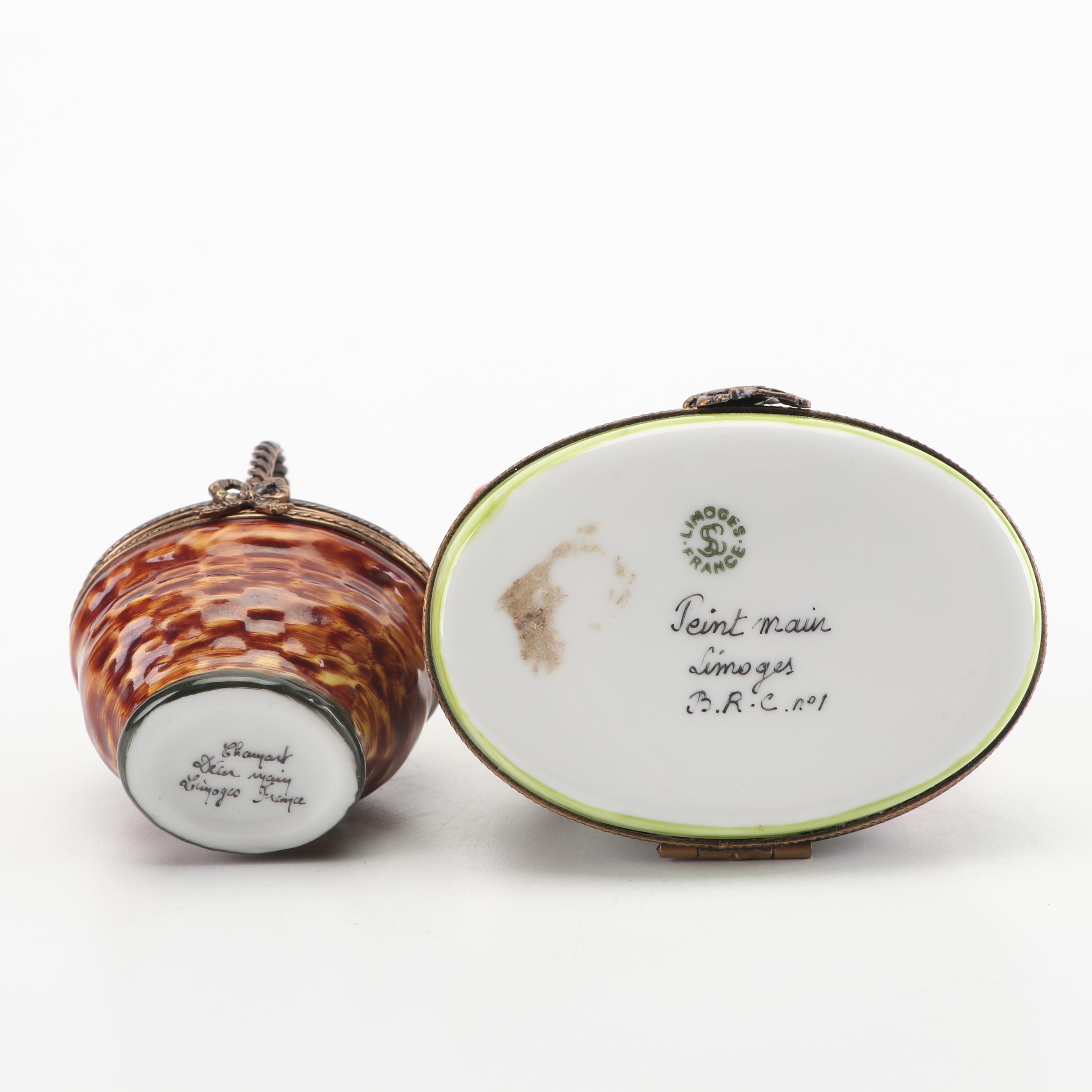 Limoges Hand-Painted Porcelain Pill Boxes including Chamart | EBTH