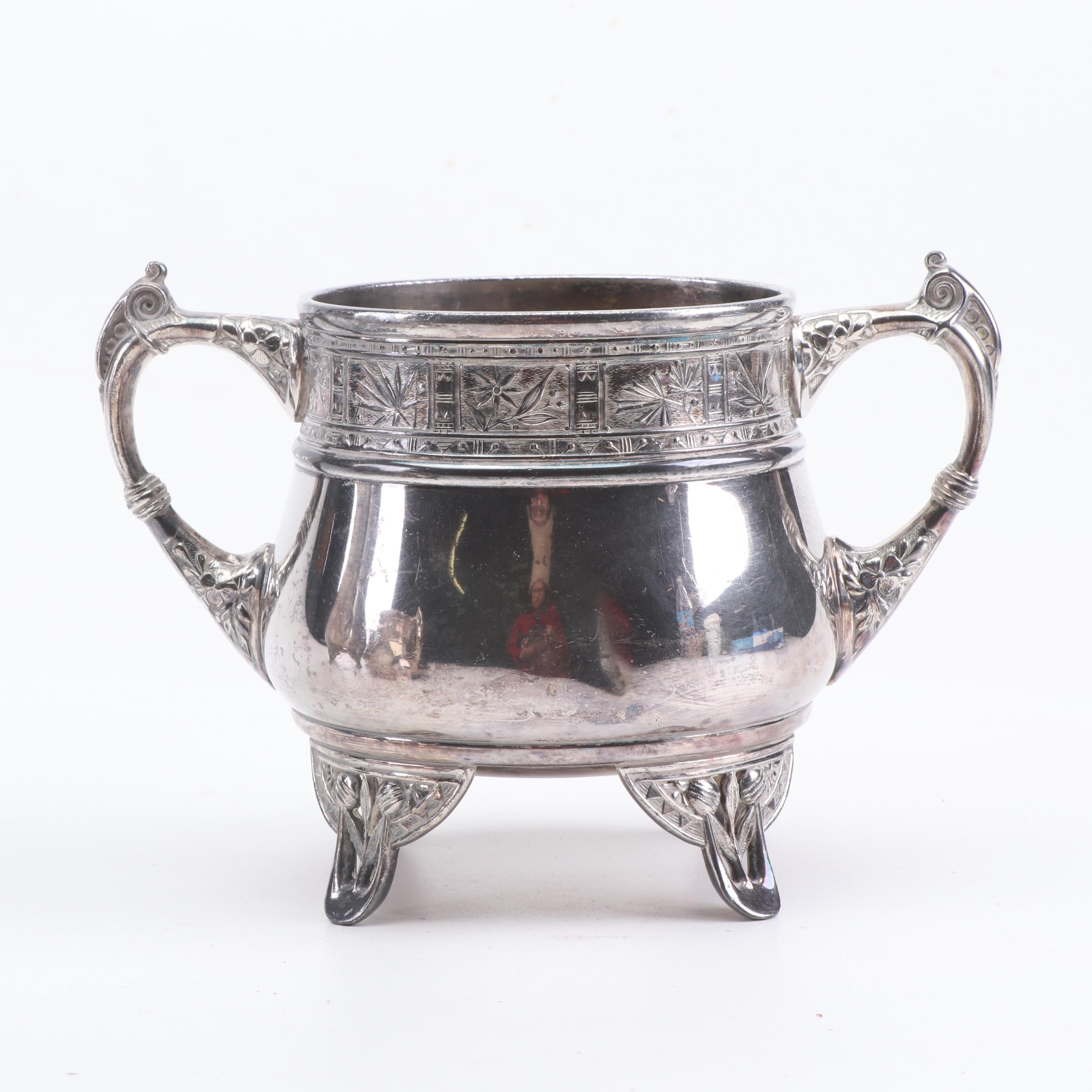 Pairpoint Mfg. Co. Silver Plate Four-Piece Tea Set, Early 20th Century ...