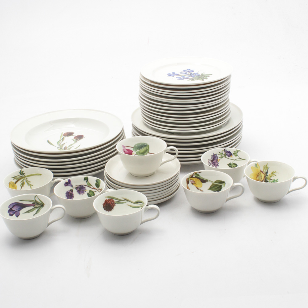 Rosenthal "Helena" Hand-Painted Botanical Dinnerware | EBTH