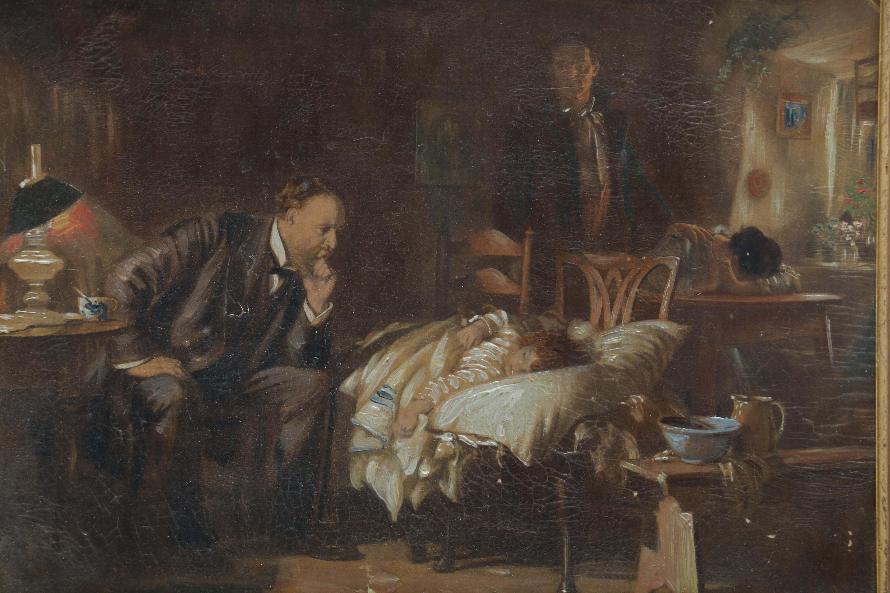 Oil-Embellished Chromolithograph after Sir Luke Fildes "The Doctor" | EBTH