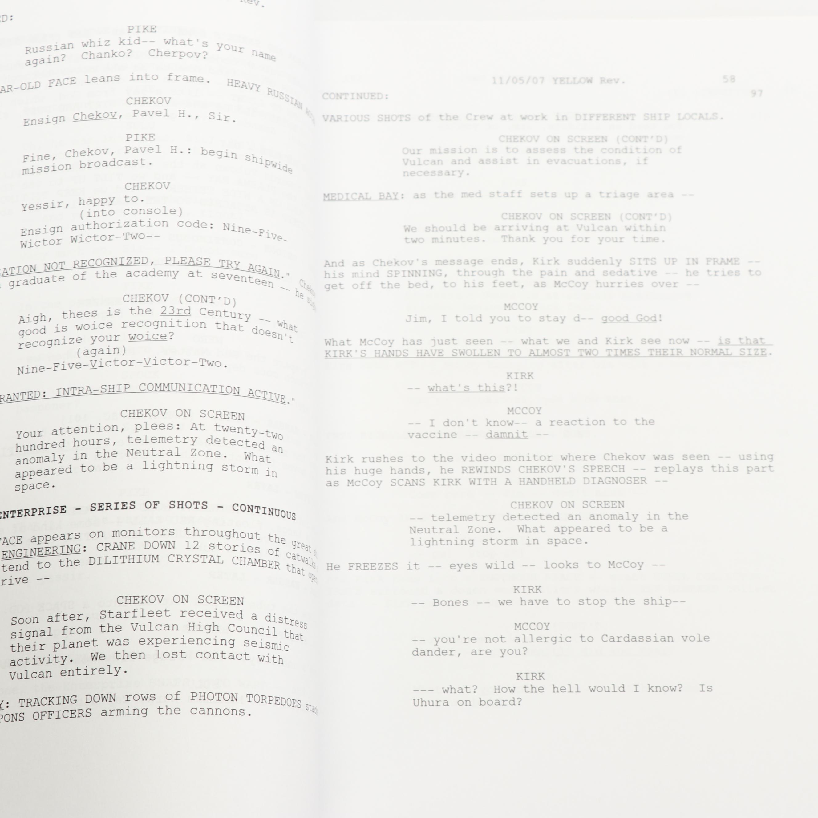 Bruce Greenwood Autographed "Star Trek" Movie Script - Beckett COA | EBTH