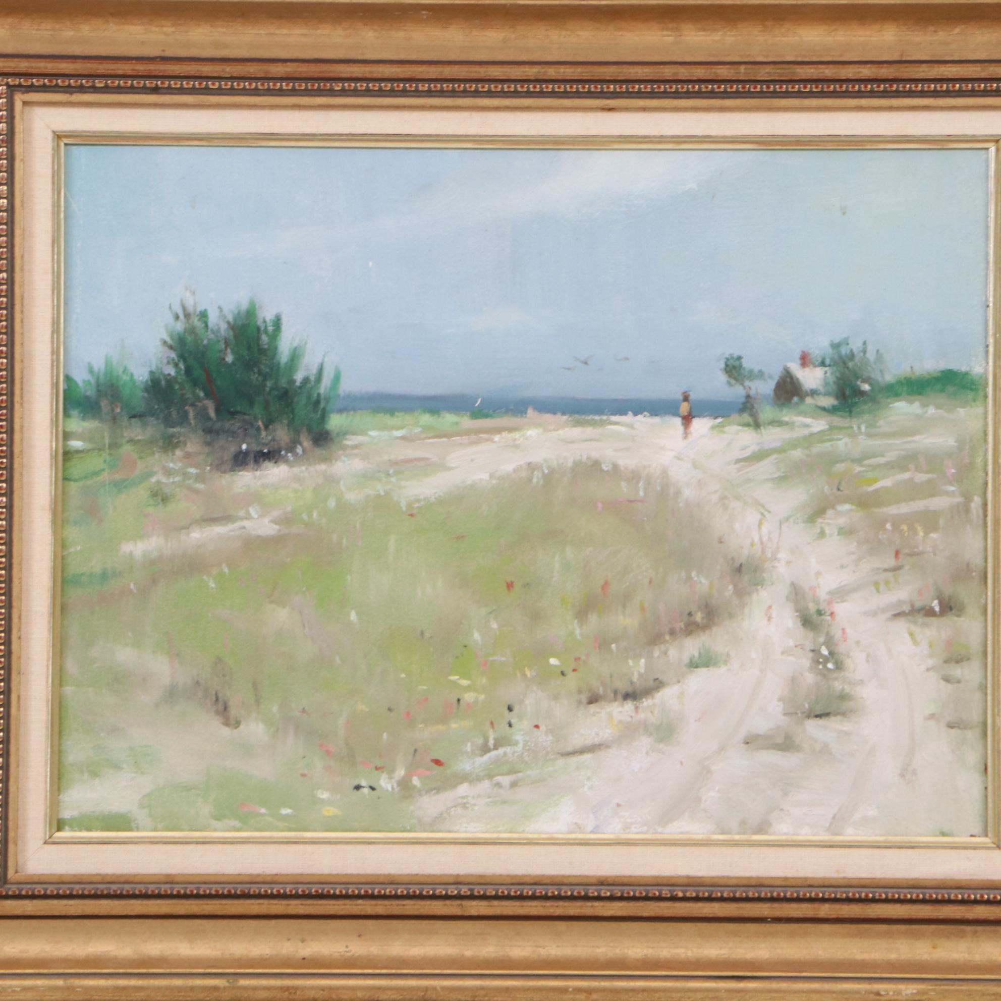 Harry Barton Oil Painting of a Coastal Landscape | EBTH