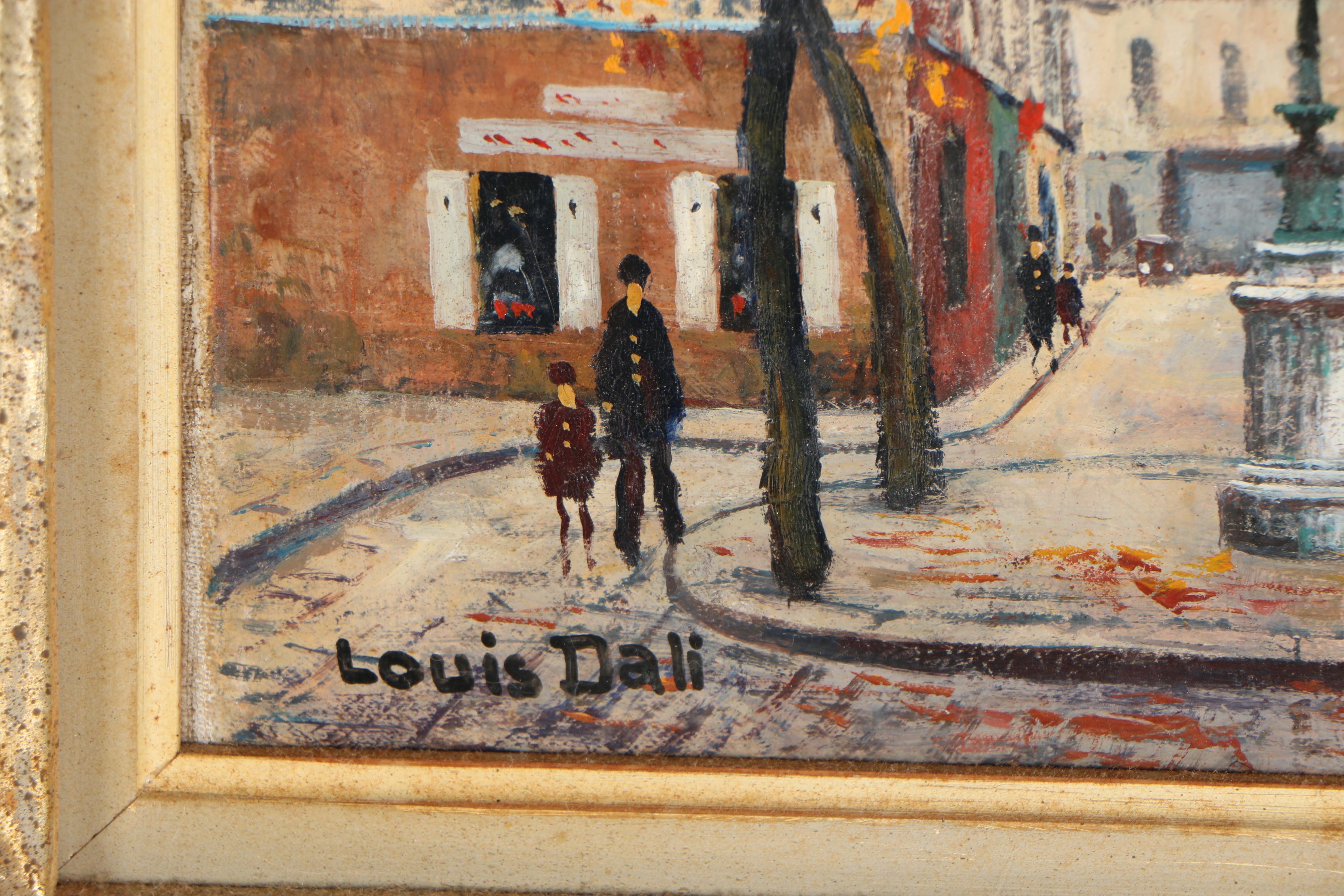 Louis Dali Oil Painting of European Street Scene | EBTH