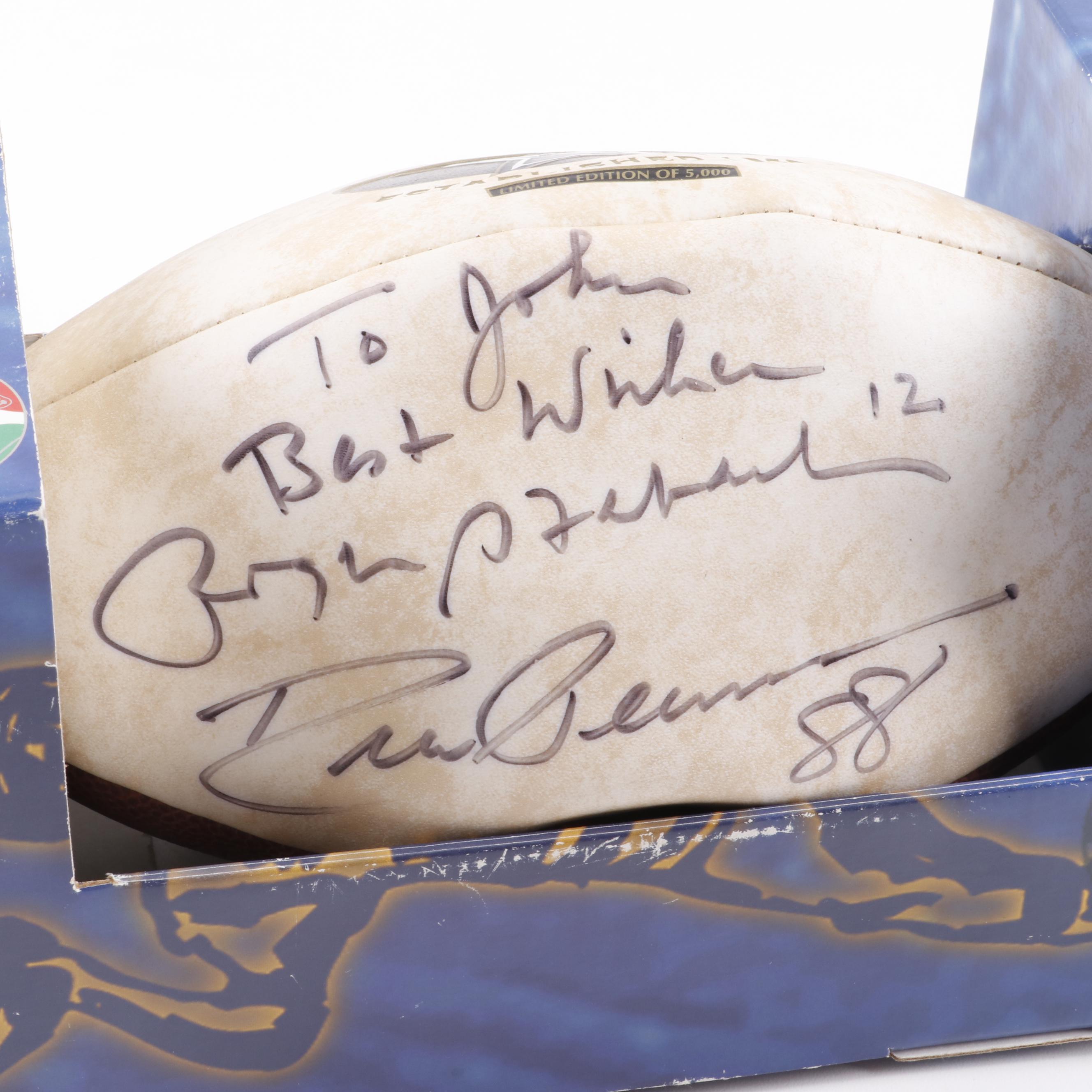 Roger Staubach and Drew Pearson Autographed Dallas Cowboys Football | EBTH