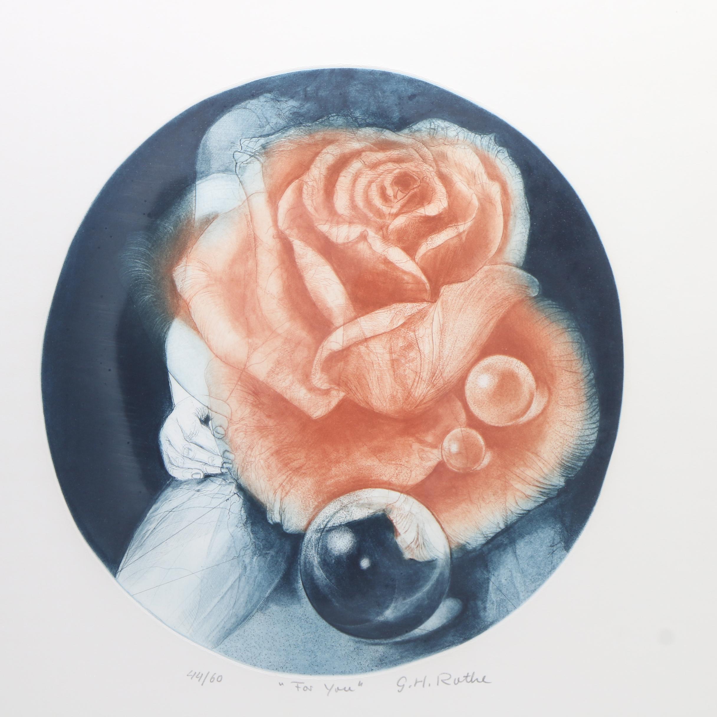 Gatja Helgart Rothe Limited Edition Mezzotint Etching "For You" | EBTH