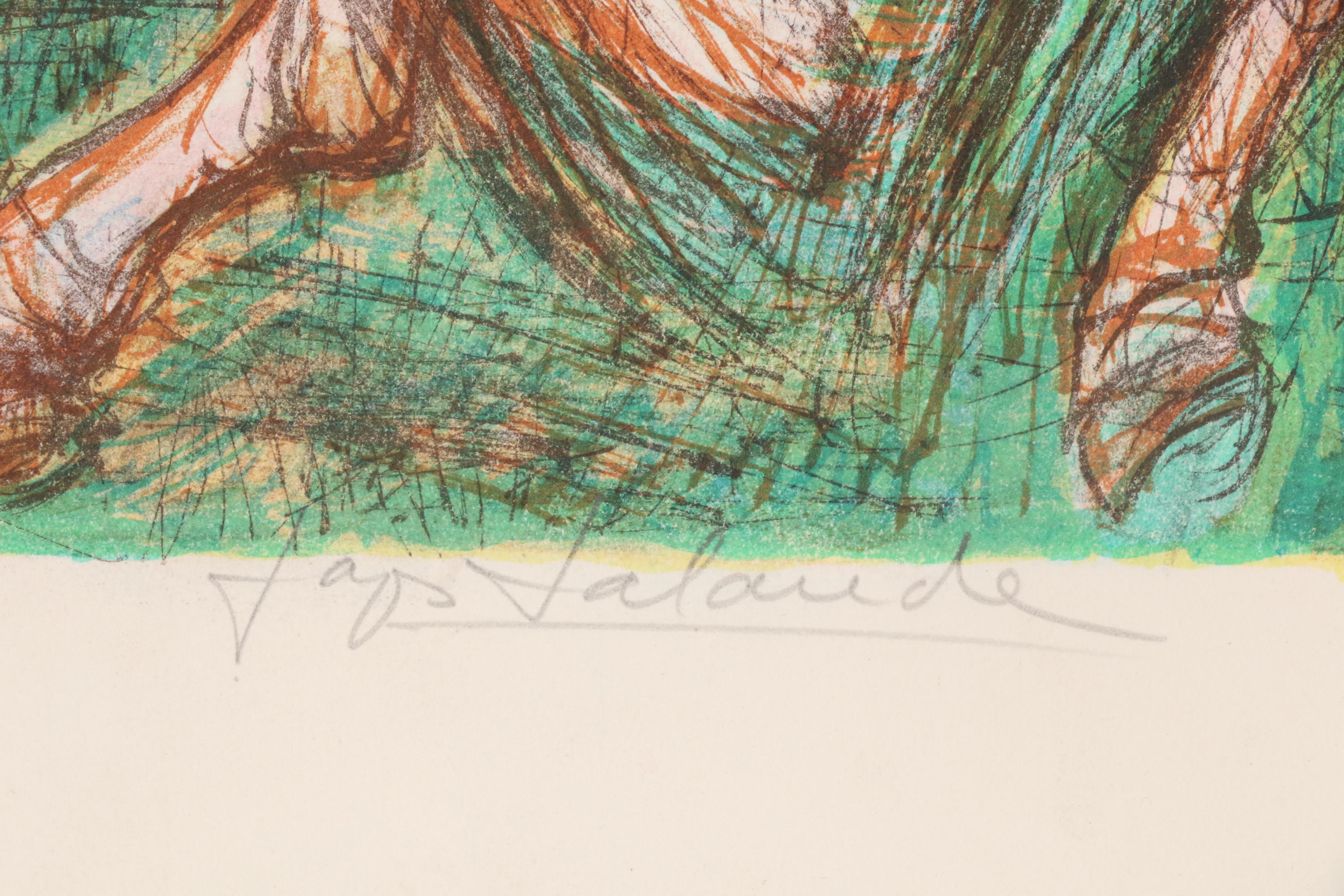 Jacques Lalande Lithograph of Horses | EBTH