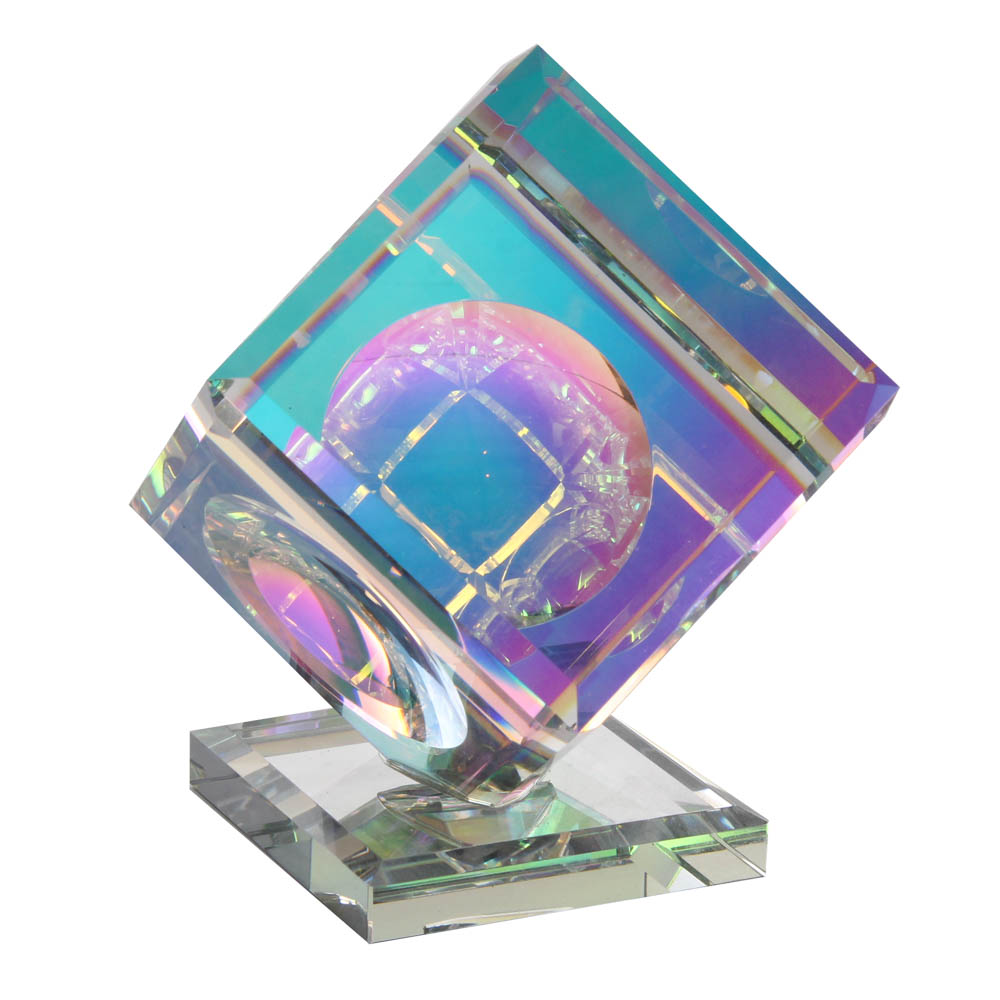 Stephen Lyons Art Glass "Millennium Cube" | EBTH