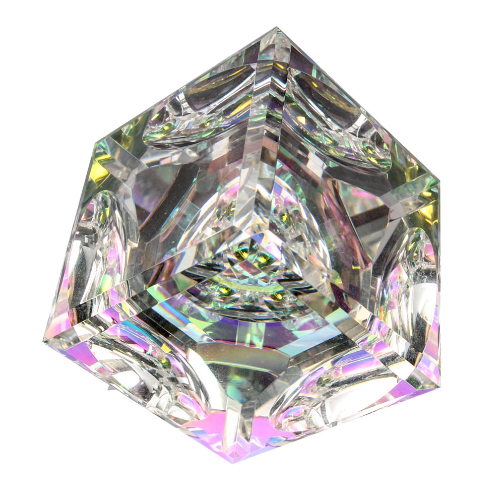 Stephen Lyons Art Glass "Millennium Cube" | EBTH