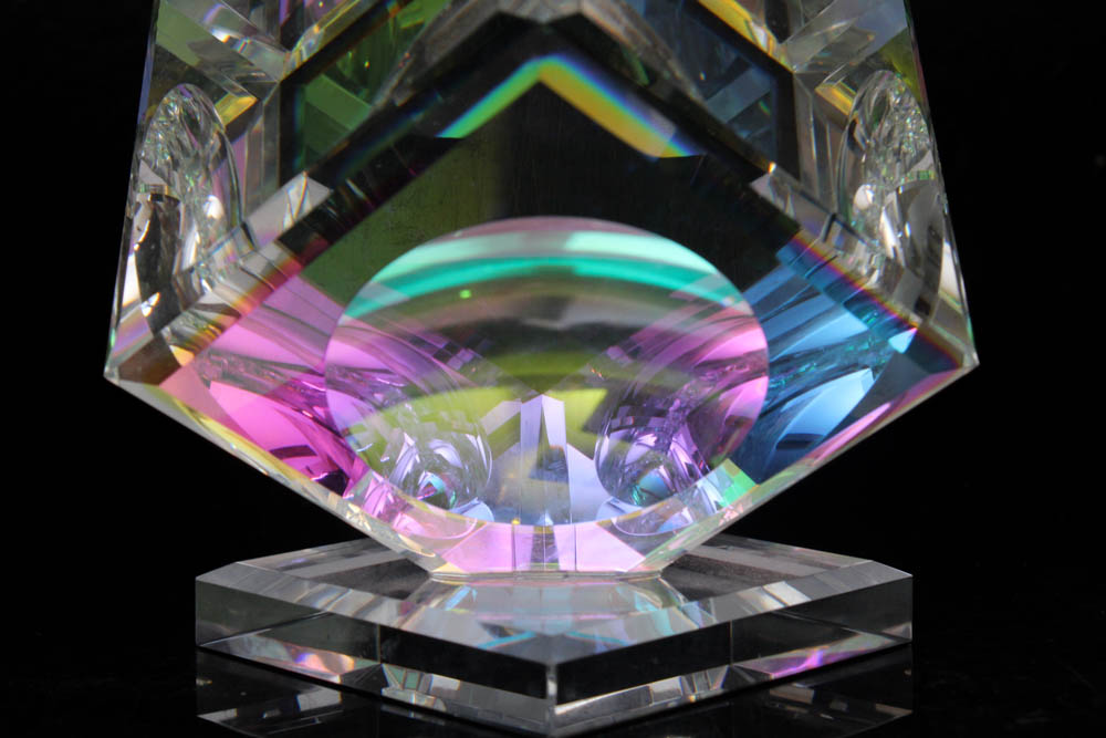 Stephen Lyons Art Glass "Millennium Cube" | EBTH