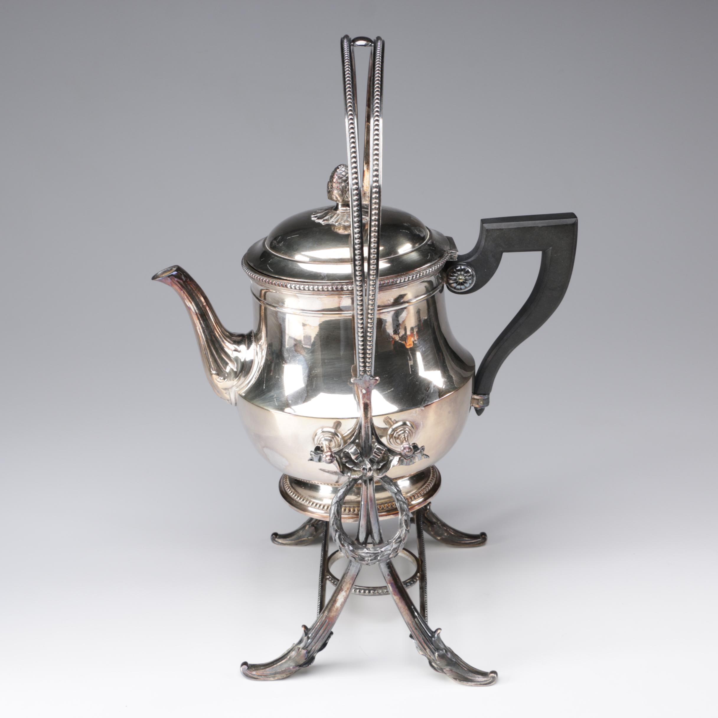 Christofle French Silver Plate Tilt Teapot with Stand, Early 20th ...