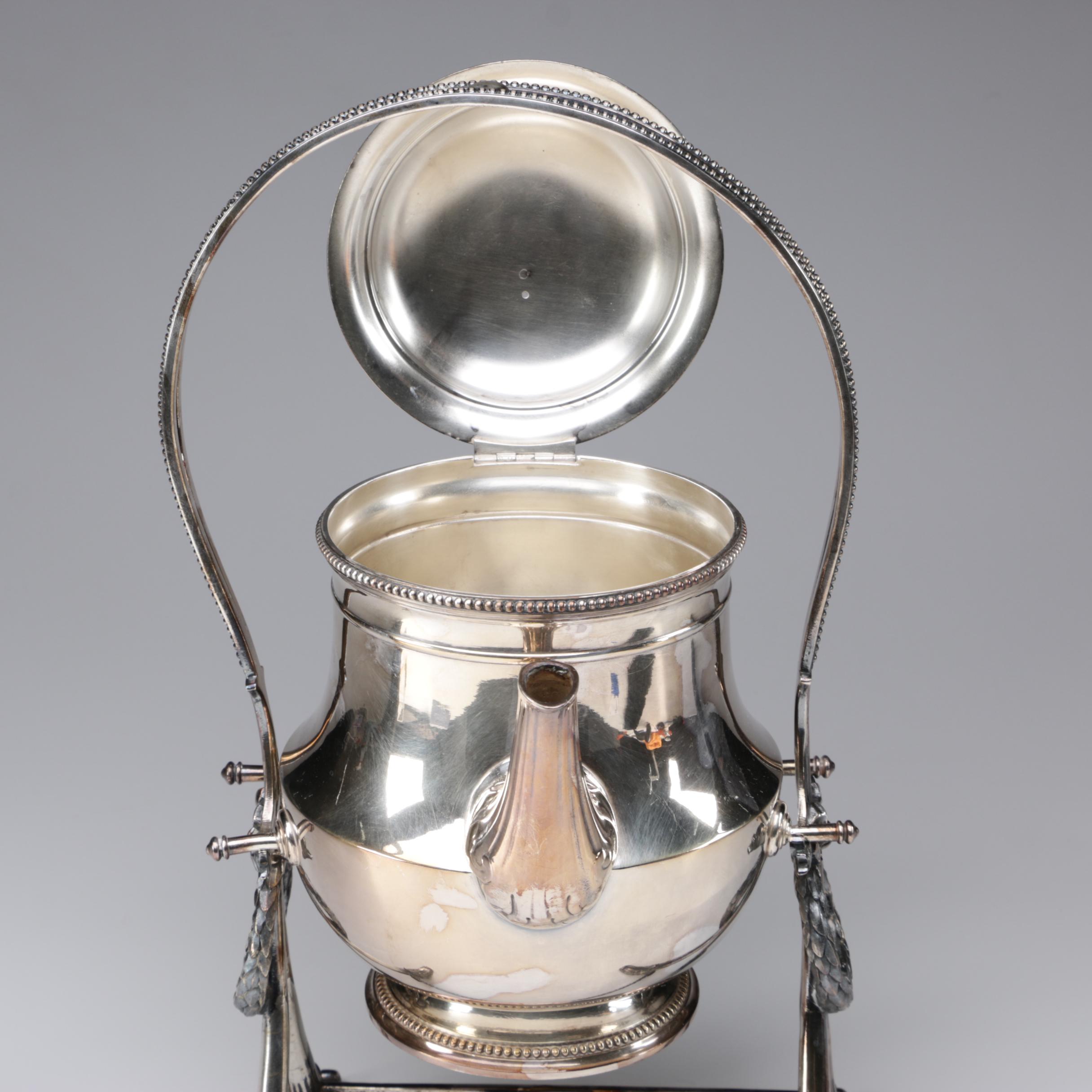 Christofle French Silver Plate Tilt Teapot with Stand, Early 20th ...