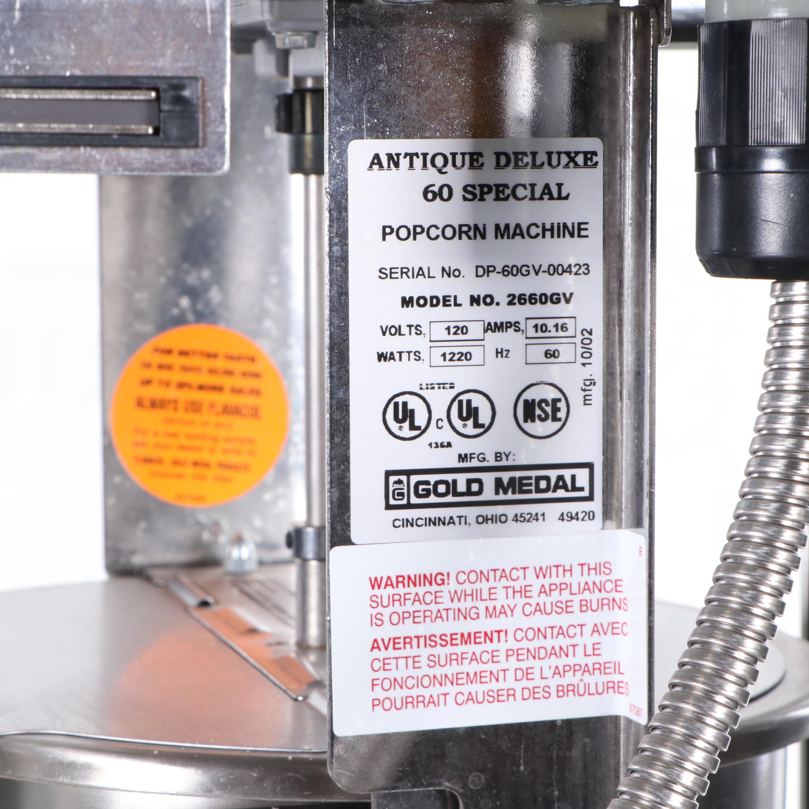 Antique Deluxe 60 Special Popcorn Machine | EBTH