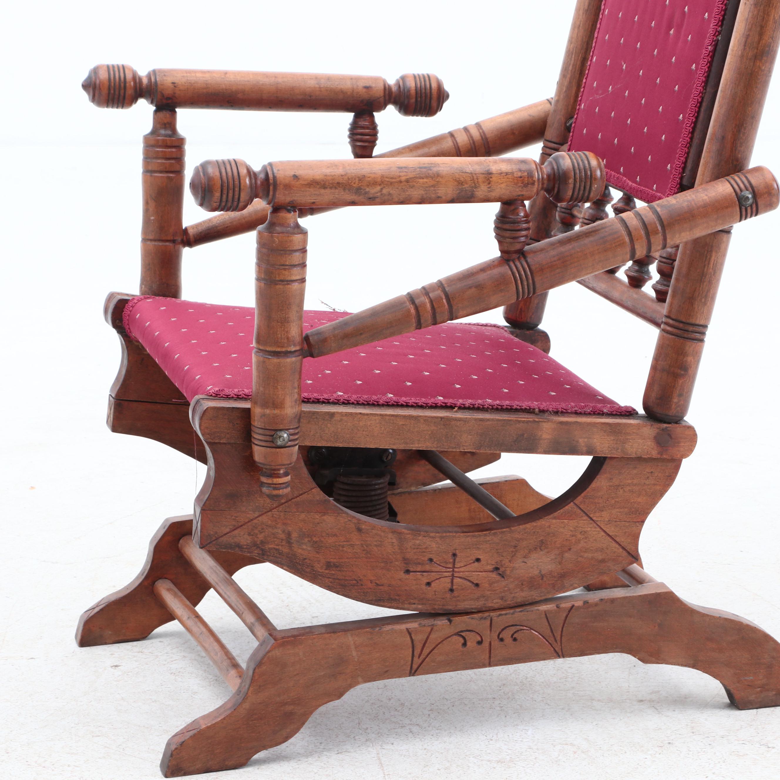 Turned Birch Victorian Platform Rocker | EBTH