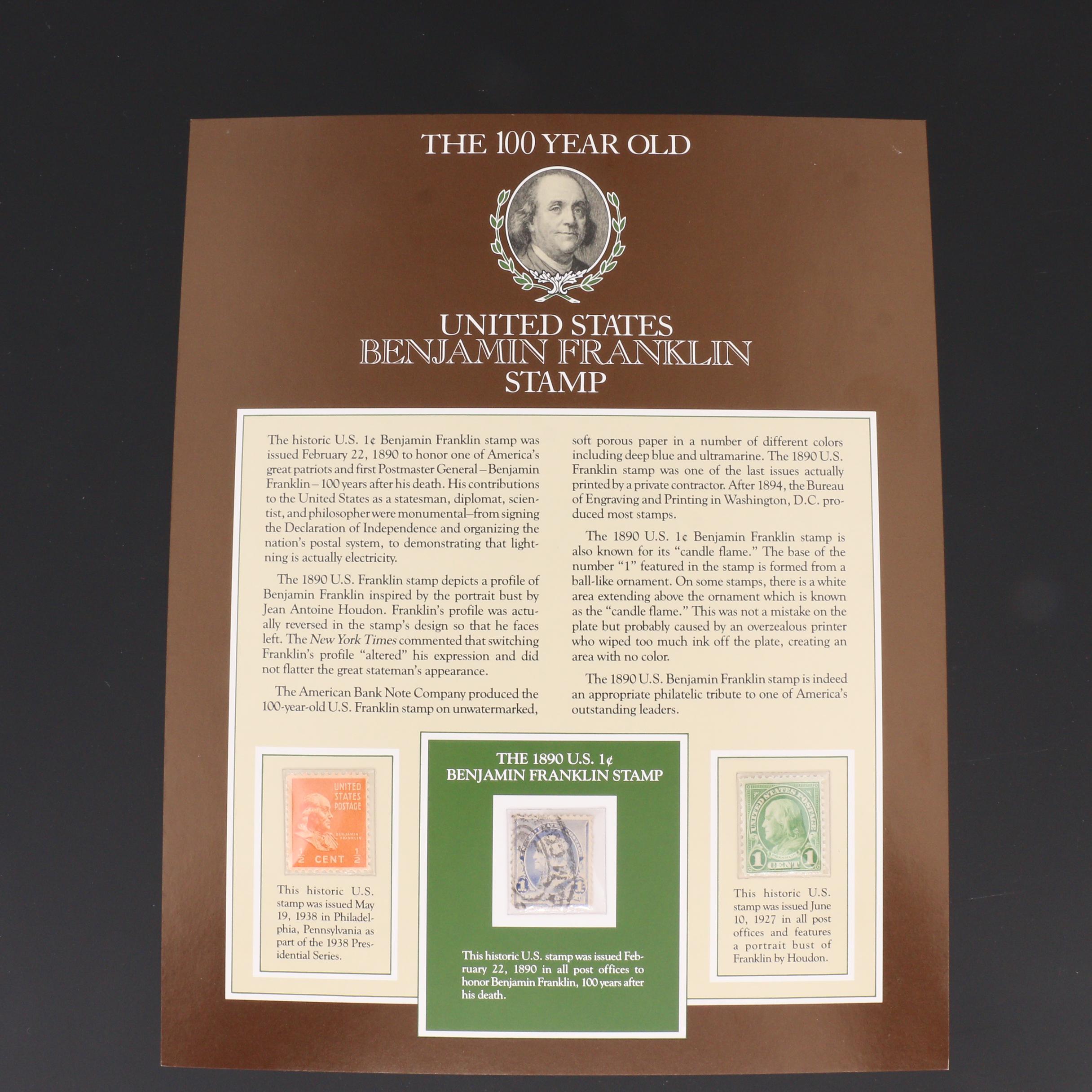 United States Benjamin Franklin Stamp Folio | EBTH