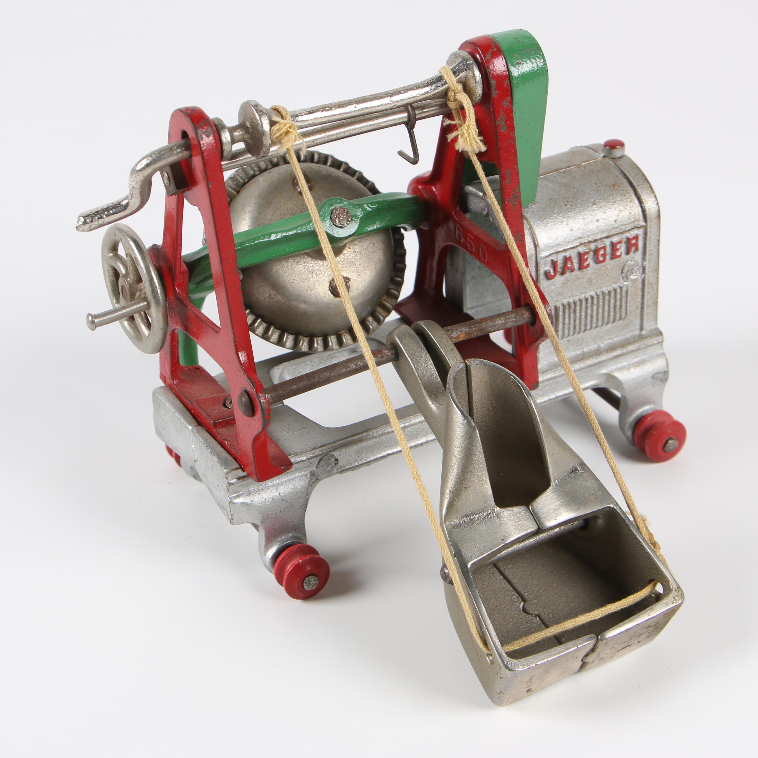 Kenton Toys Cast Iron Jaeger Cement Mixer, 1930s | EBTH