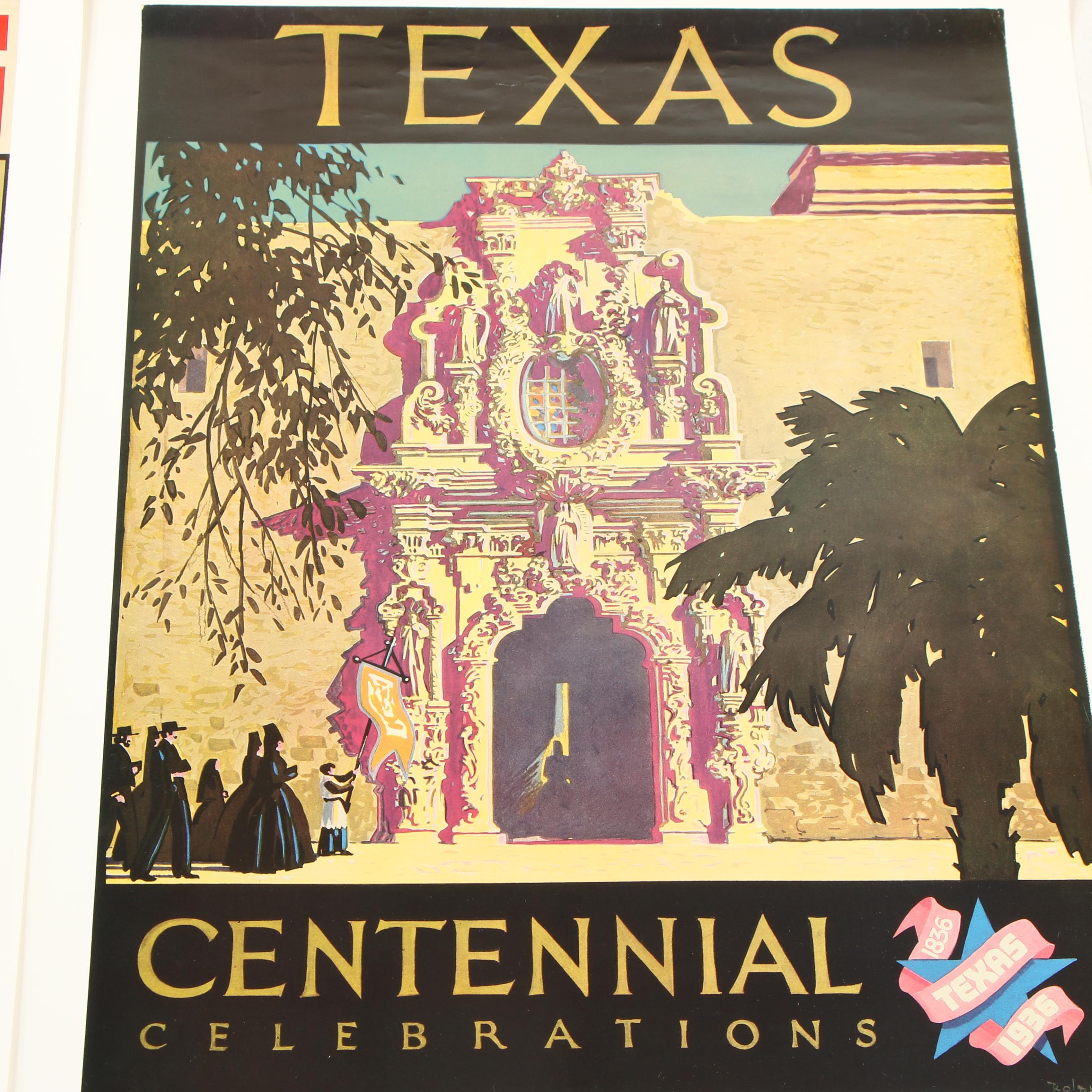 Texas Centennial Celebrations Offset Lithograph Posters, 1986 | EBTH