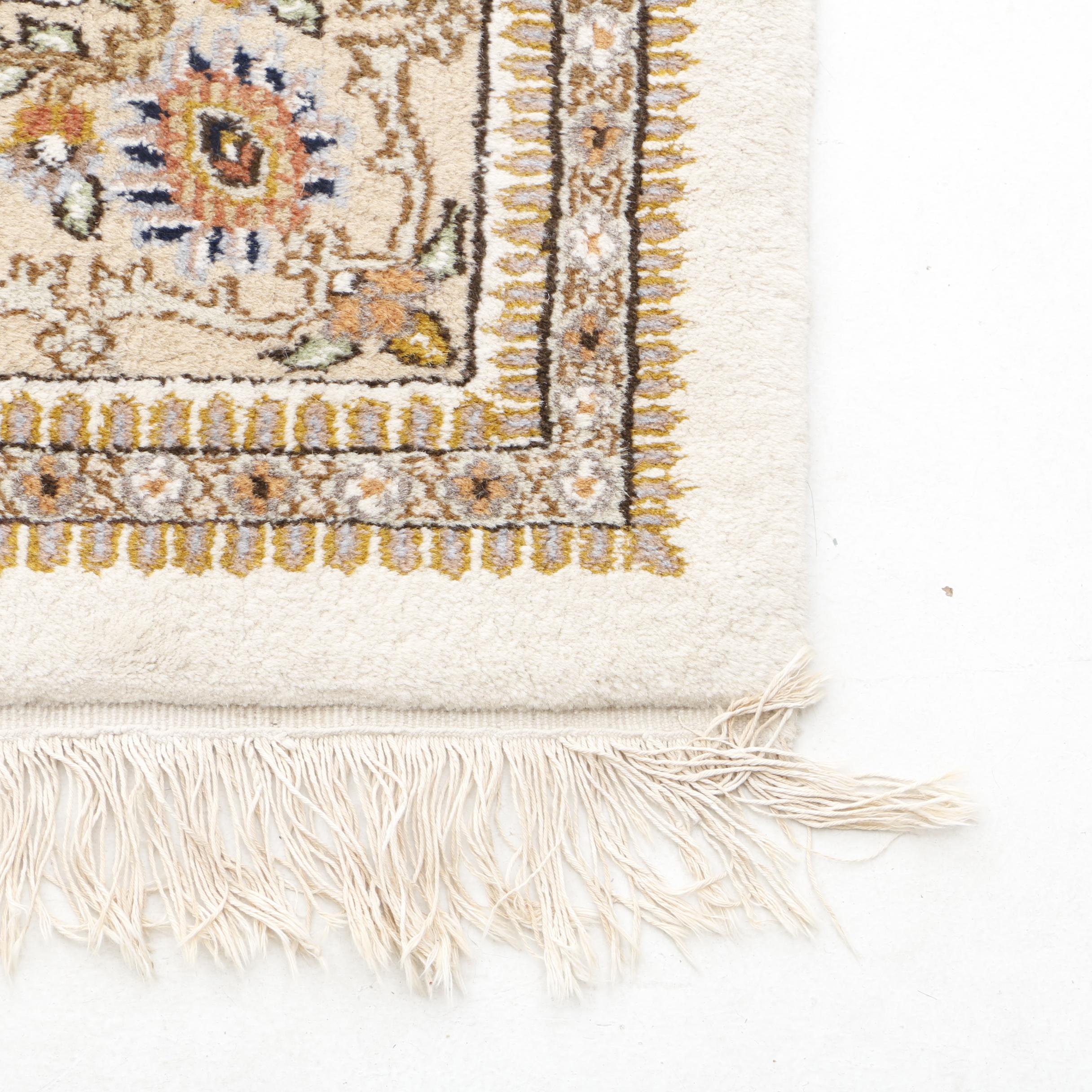 Hand-Knotted Indo-Persian Tabatabai "Hunting" Tabriz Wool Rug | EBTH