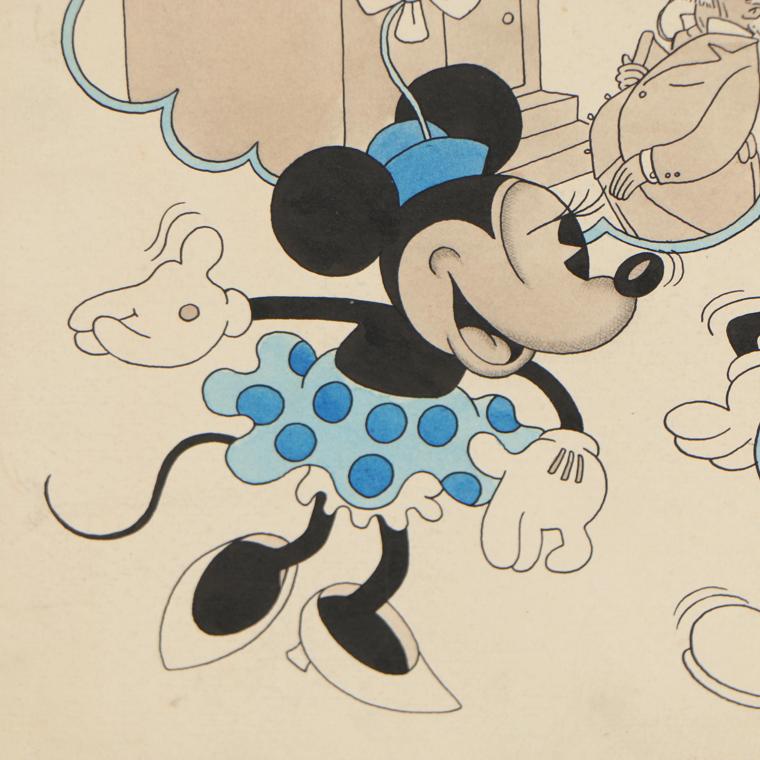 Walt Disney Studios Ink Illustration for Redbook "Mickey Mouse on ...