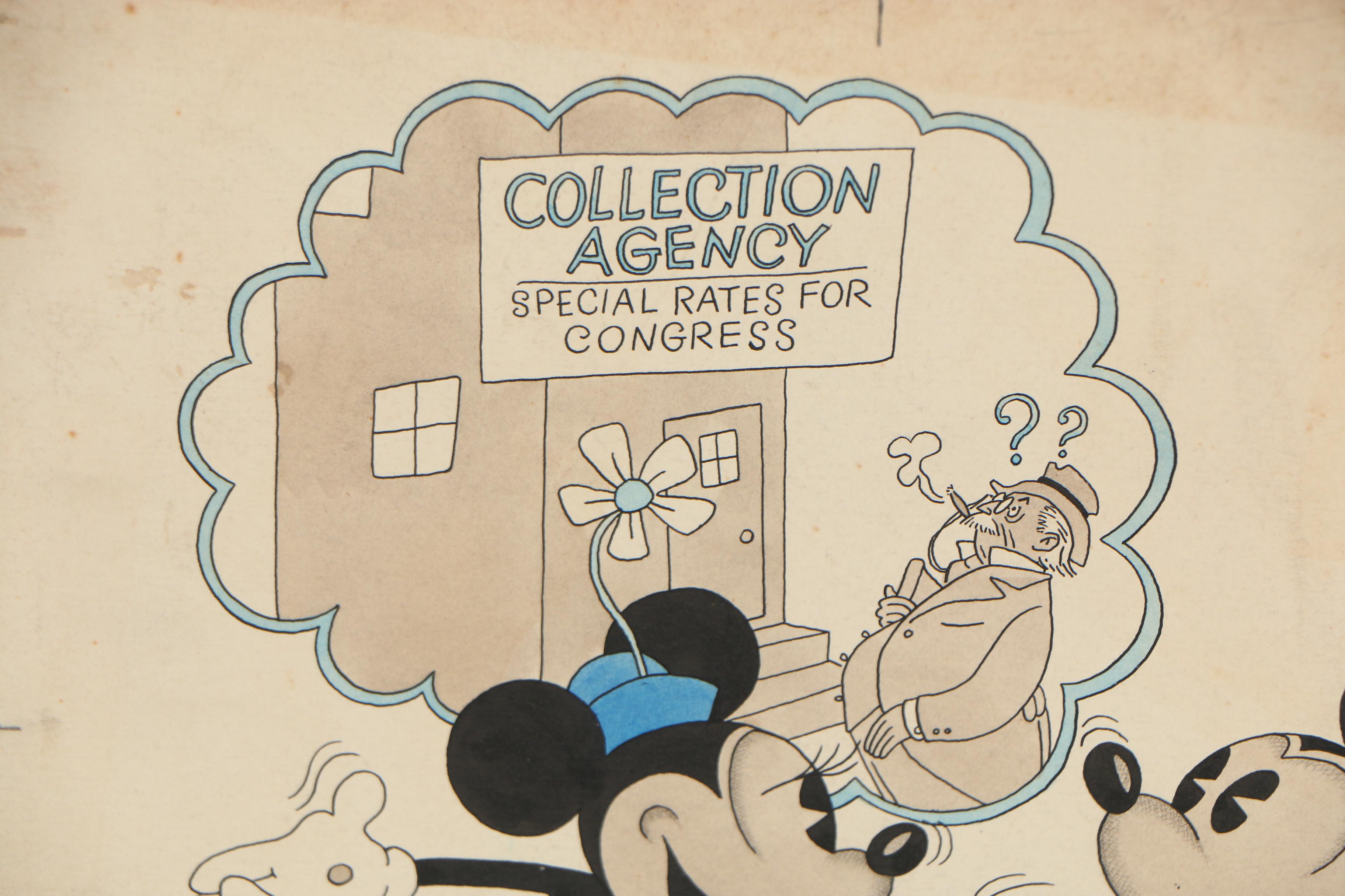 Walt Disney Studios Ink Illustration for Redbook "Mickey Mouse on ...