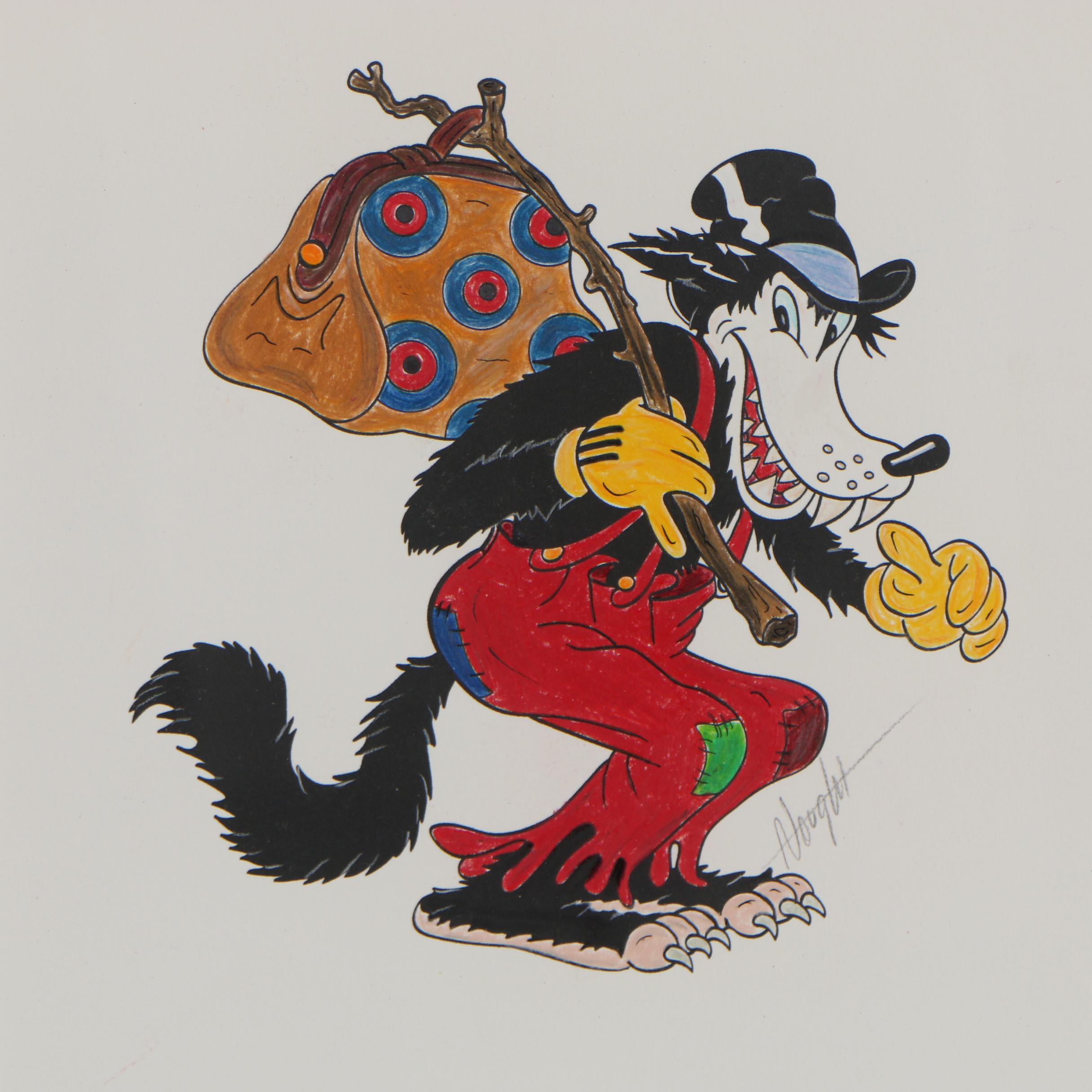 Allyson Vought Character Drawing "The Big Bad Wolf" | EBTH