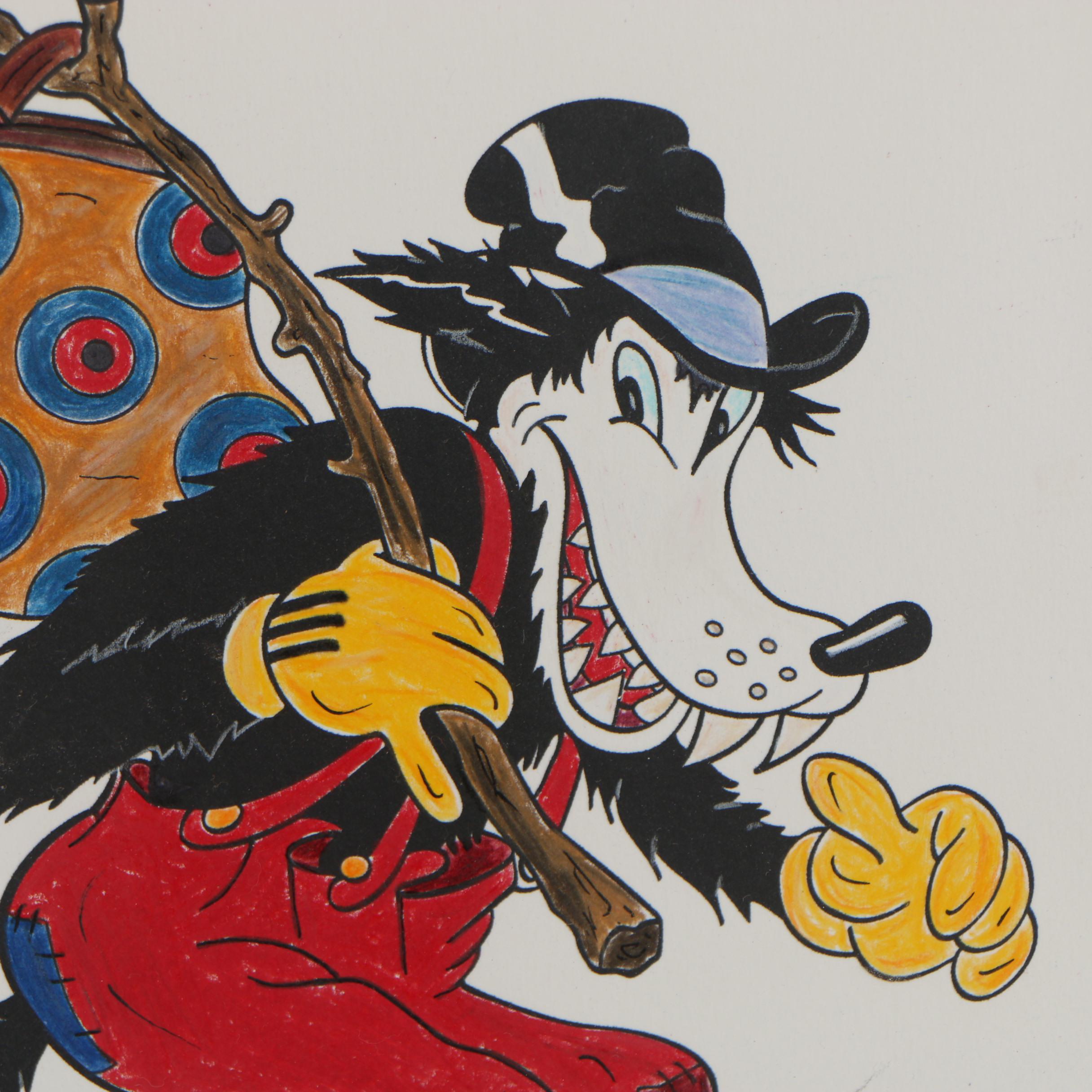 Allyson Vought Character Drawing "The Big Bad Wolf" | EBTH