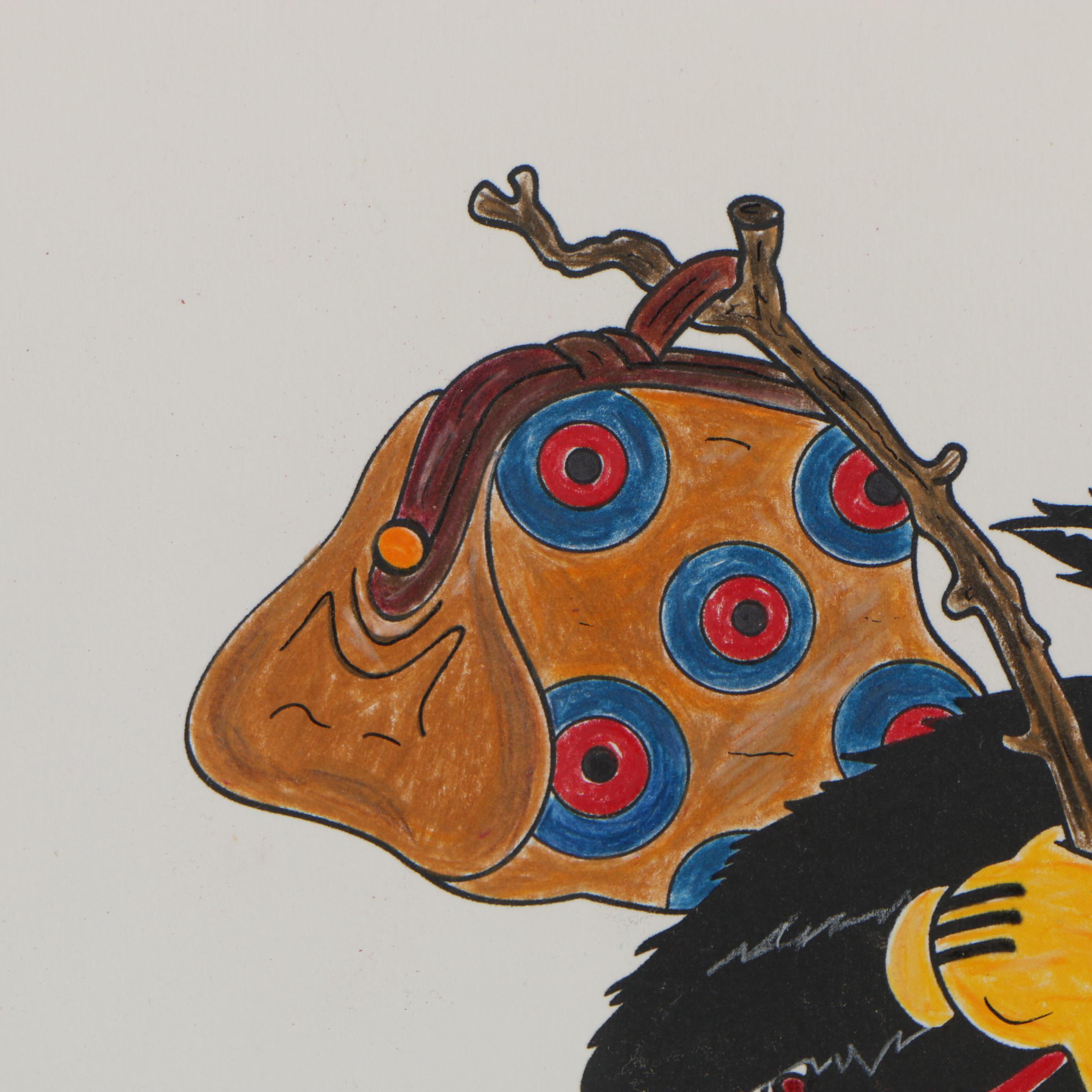 Allyson Vought Character Drawing "The Big Bad Wolf" | EBTH